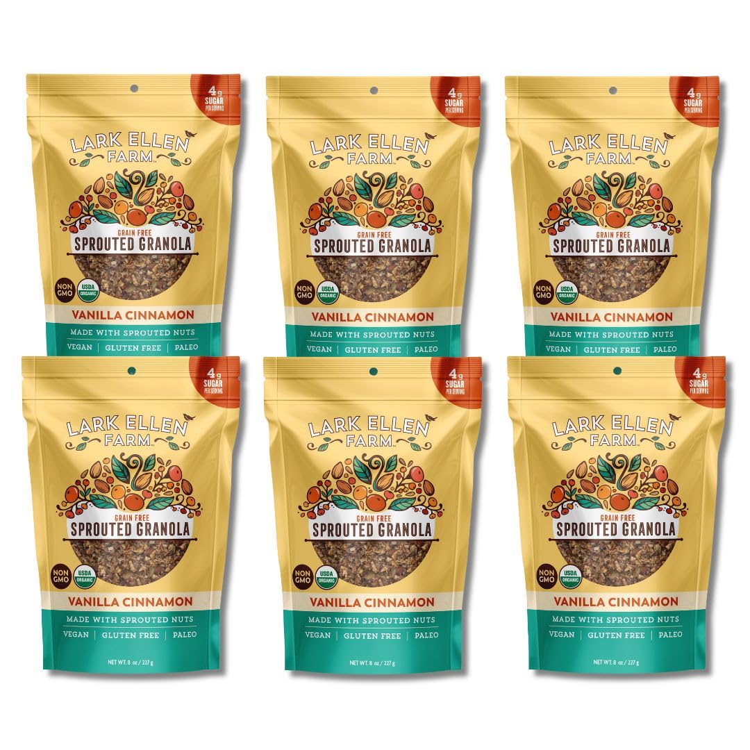 Vanilla Cinnamon Grain Granola Organic, Sprouted Certified Organic Low ...