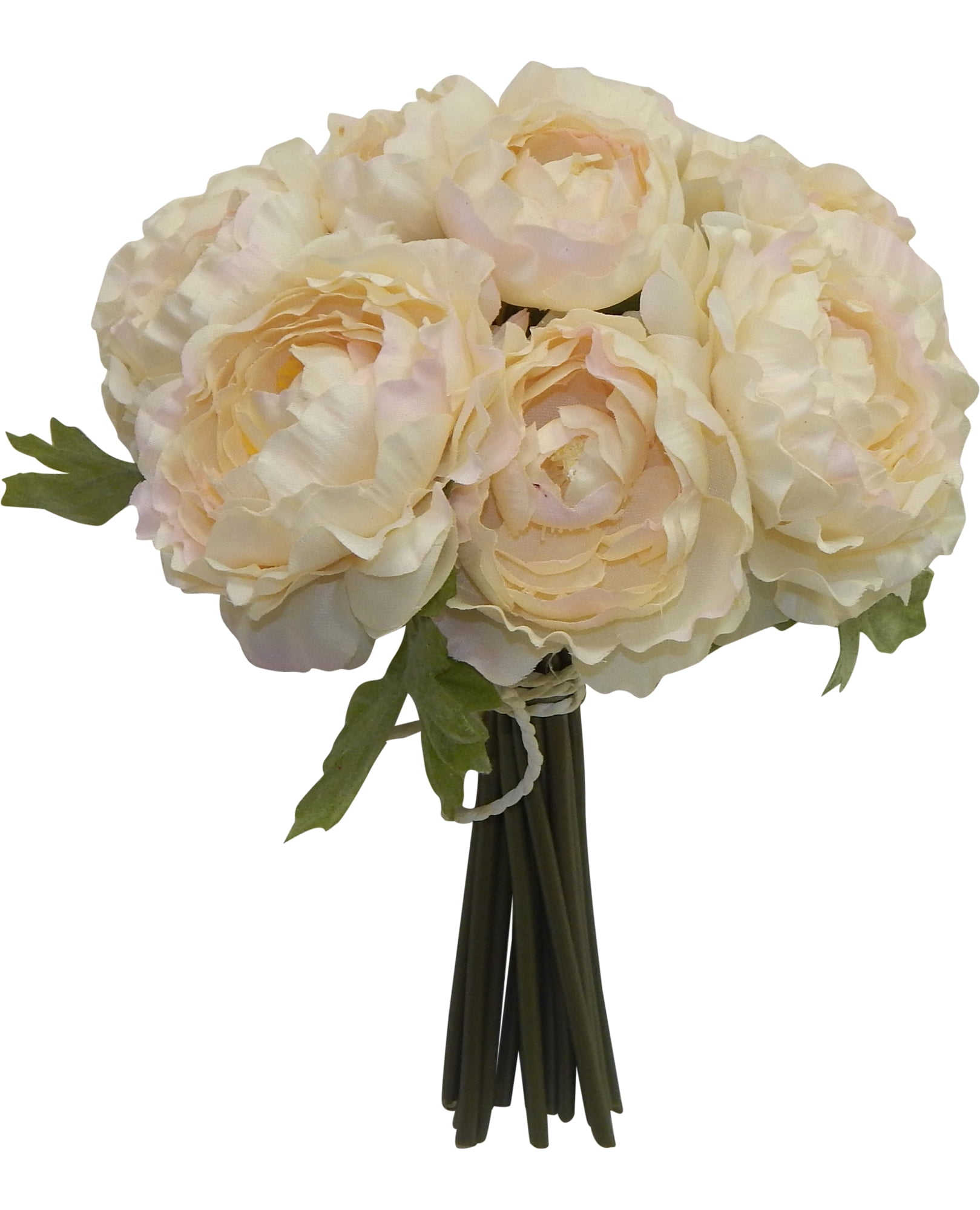 Vanilla Coffee Chamallow Ranunculus 12in Artificial Polysilk Faux Fake ...