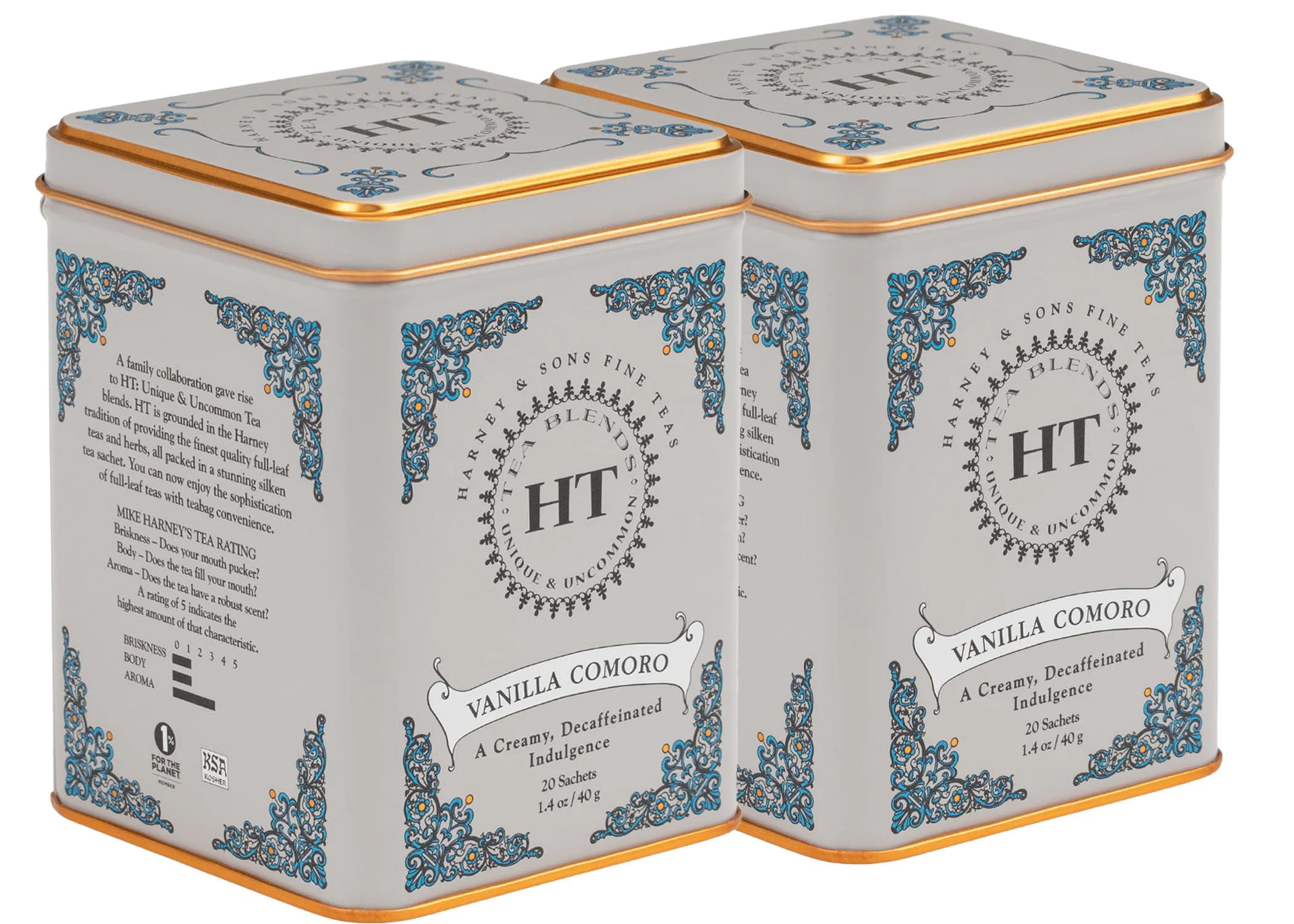 , Vanilla Comoro Tea, 20 Tea Sachets, 1.4 Oz (40 G) (Pack Of 2 ...