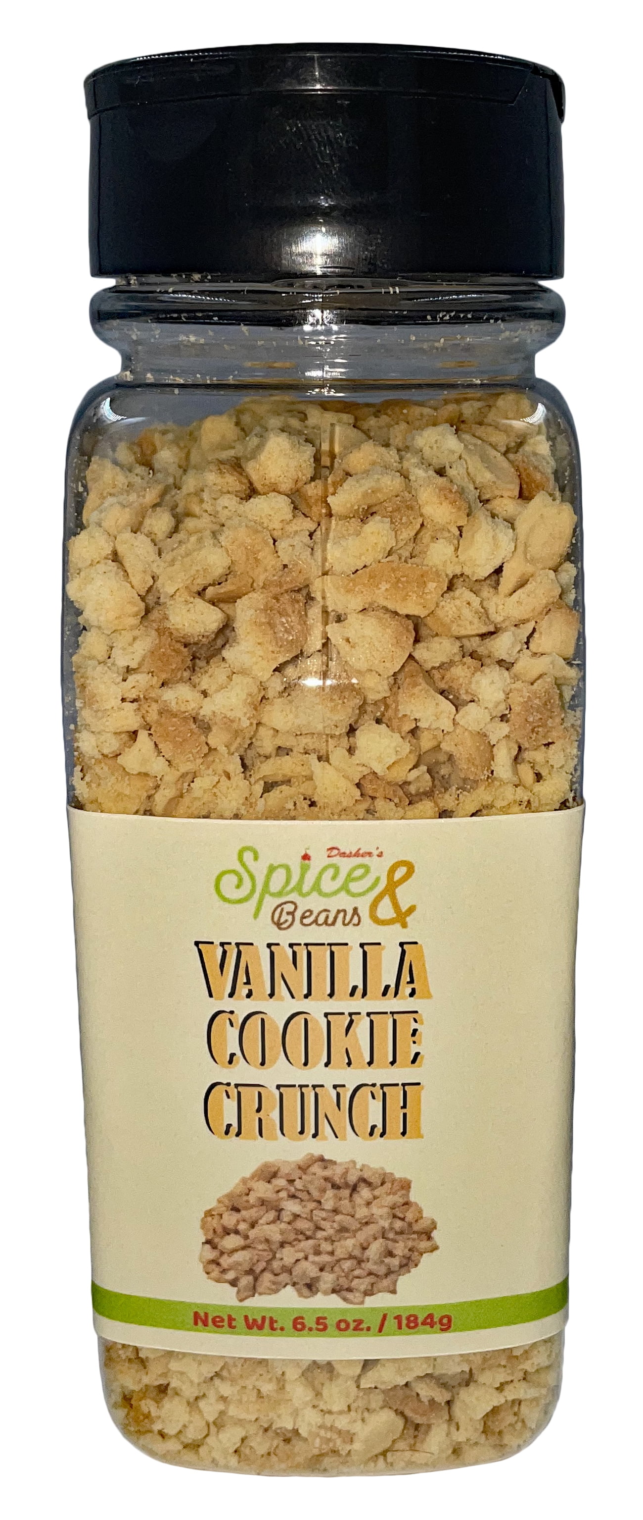 Dasher's Spice & Beans Ice Cream Topping 6.5 oz Vanilla Cookie Crunch ...