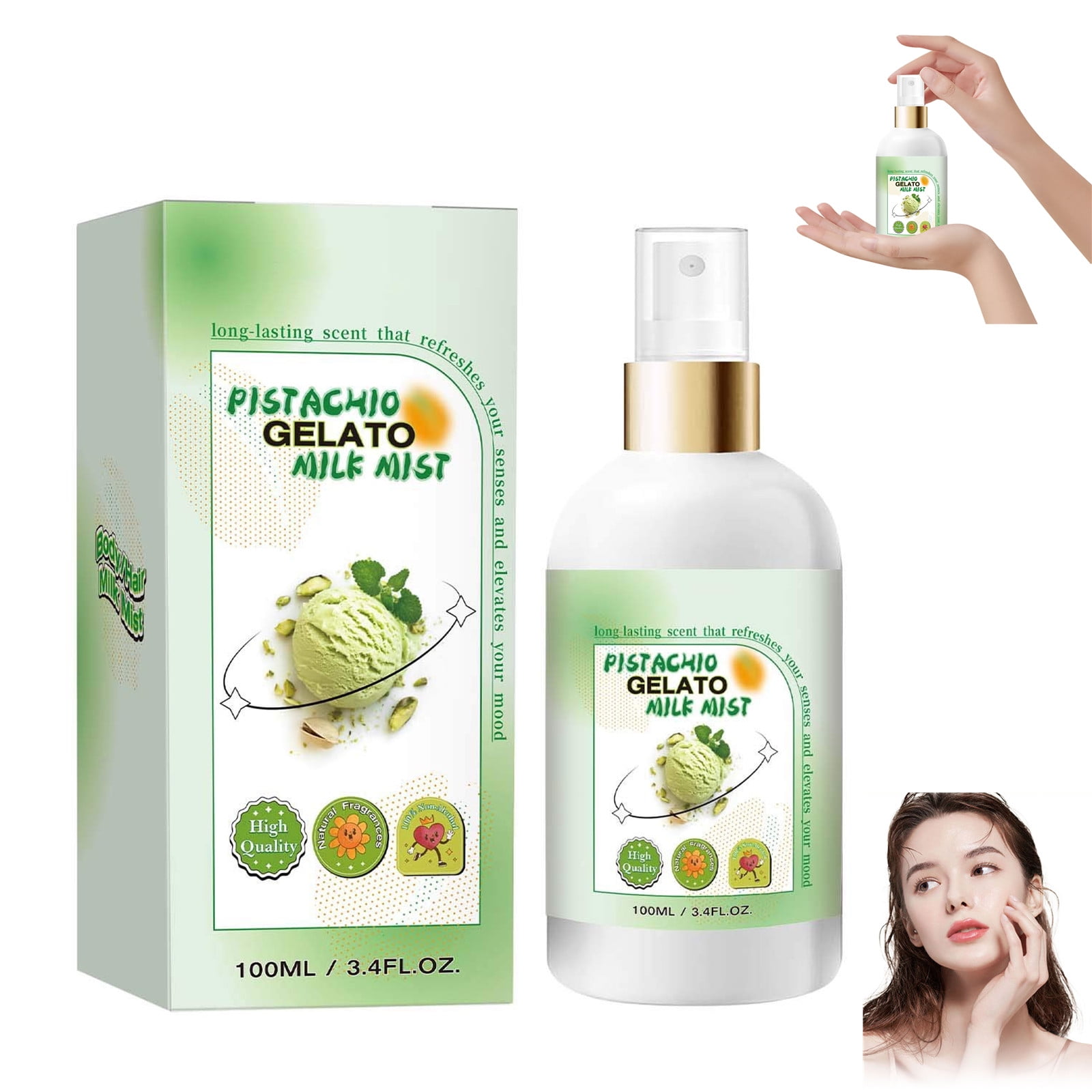 Vanilla Cream Puff Body/Hair Milk Mist, Milky Mist Body Spray, Vanilla ...