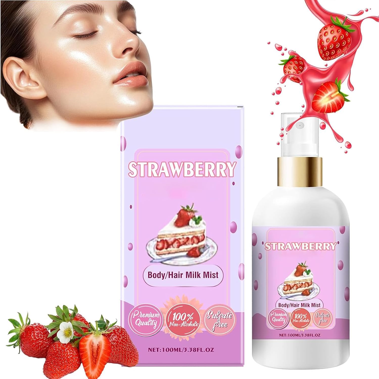 Vanilla Cream Puff Body Milk Mist, Milky Mist Body Spray, Vanilla Cream ...