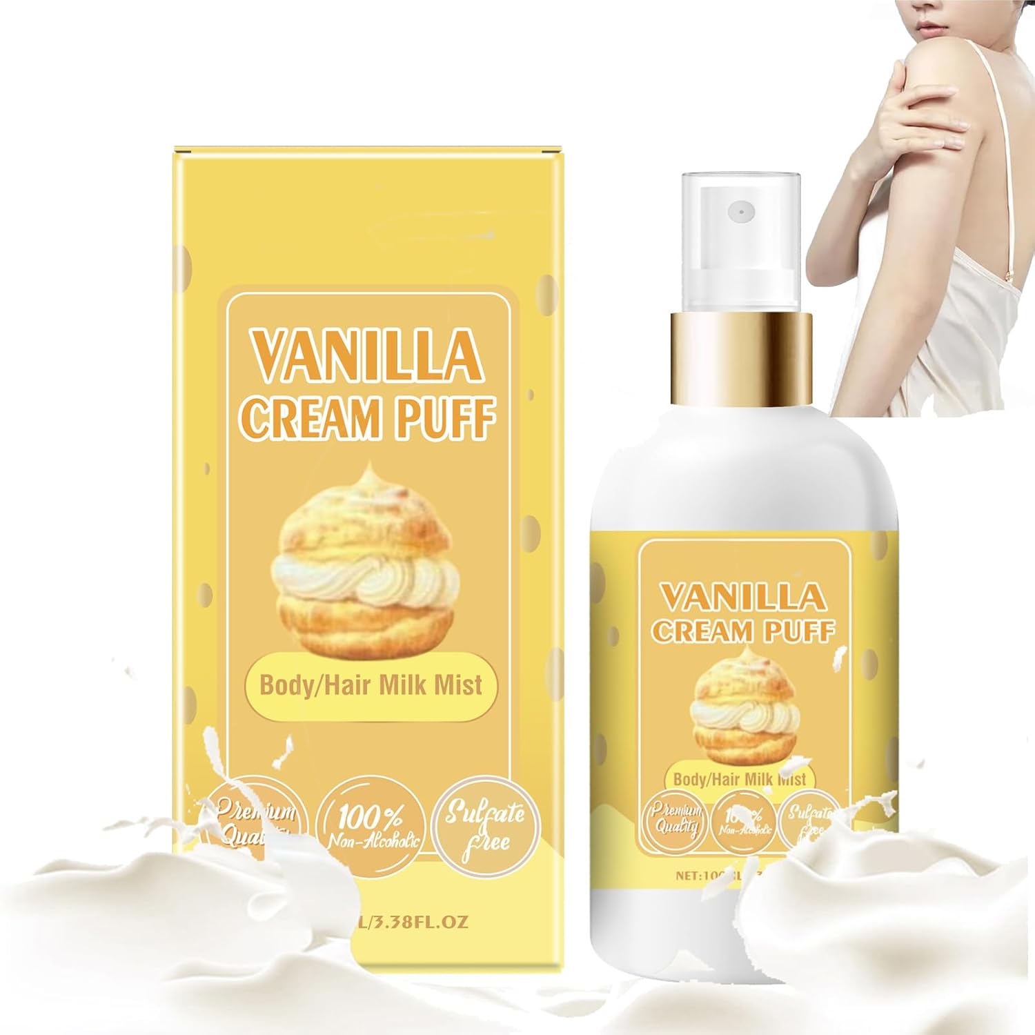 Vanilla Cream Puff Body Milk Mist, Vanilla Cream Puff Body and Hair ...