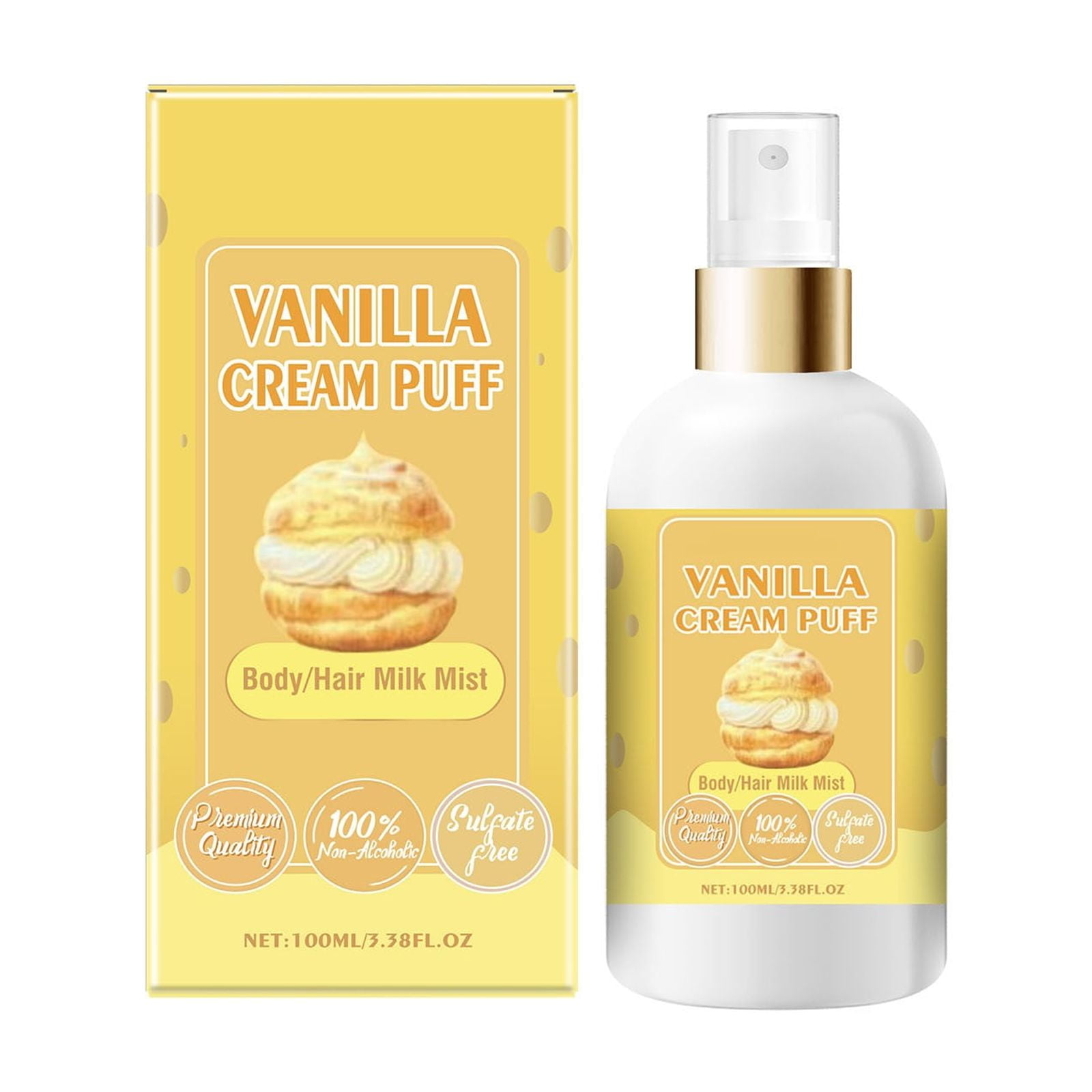 Vanilla Cream Puff Body Milk Mist, Vanilla Cream Puff Body and Hair ...