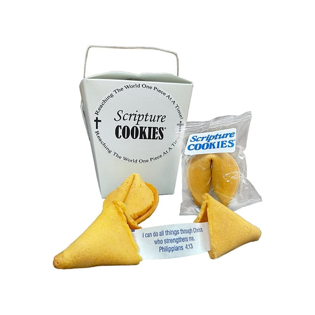Vanilla Flavored Bible Verse Fortune Cookie in Take-Out Container 10 ... Vanilla Flavored Bible Verse Fortune Cookie in Take-Out Container 10 ...