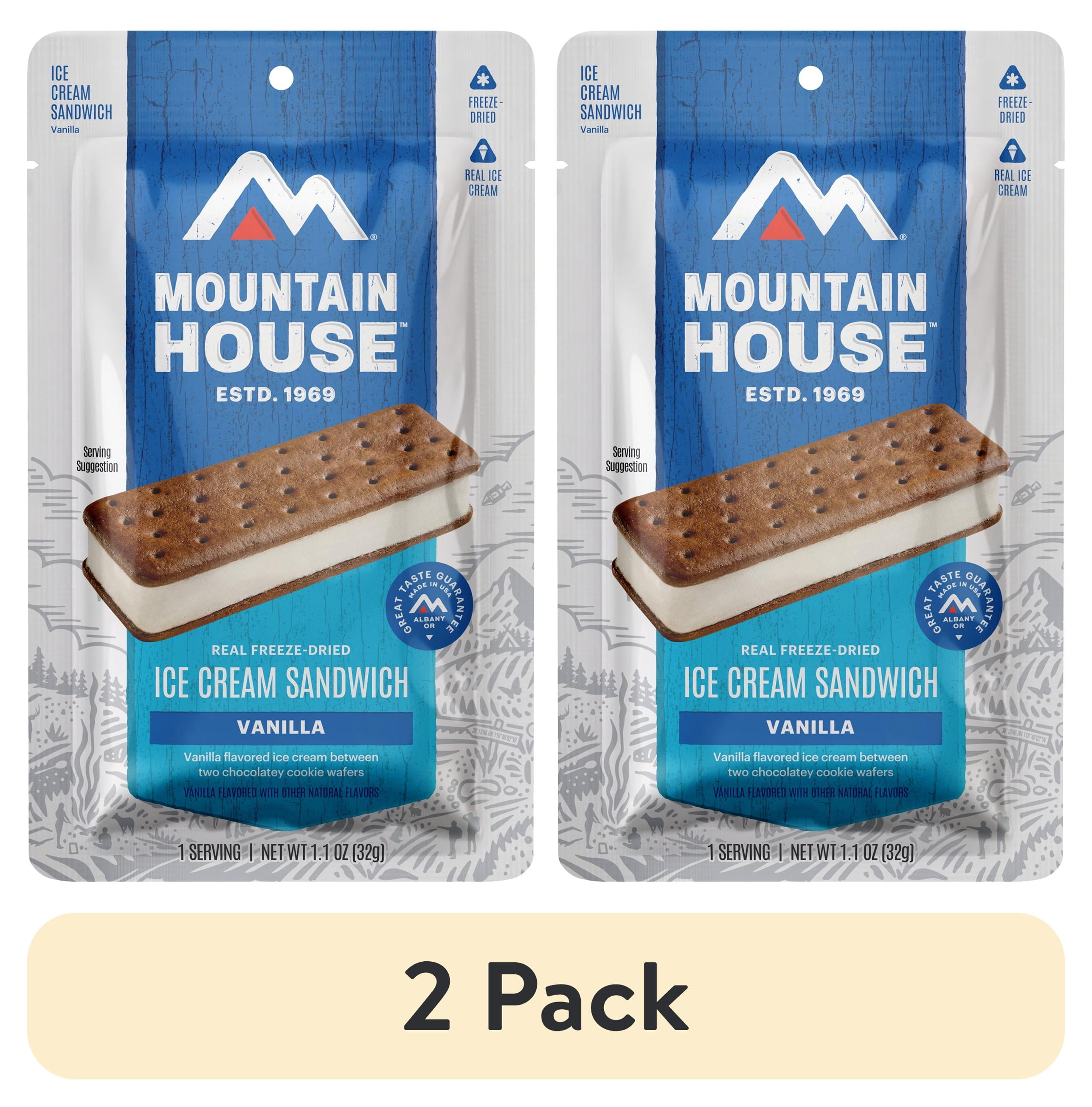 (2 pack) Vanilla Ice Cream Sandwich with Chocolate Cookie Wafers, Low ...