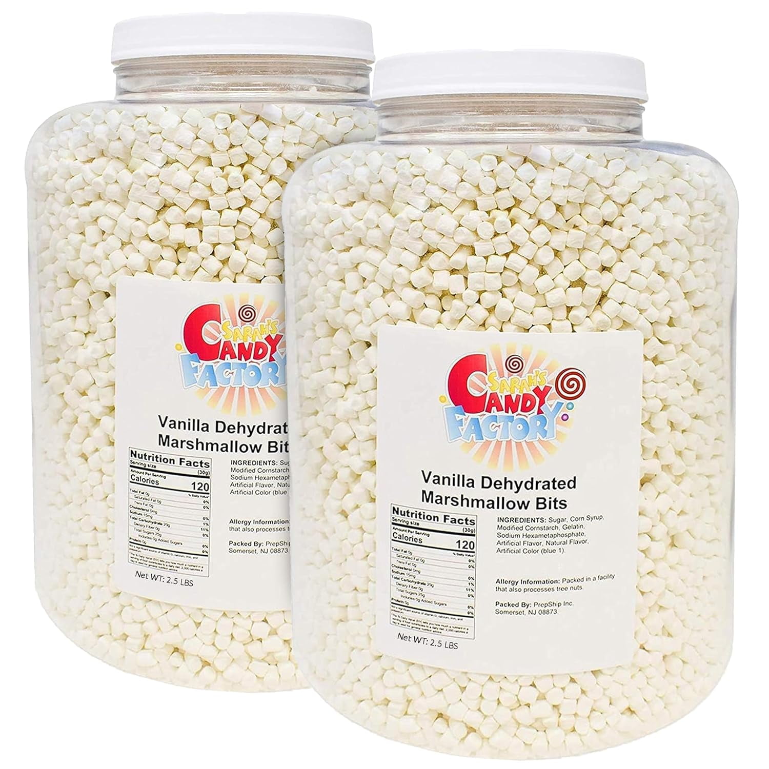 Vanilla Mini Dehydrated Marshmallows in Jar - Mini Marshmallow Bits for ...