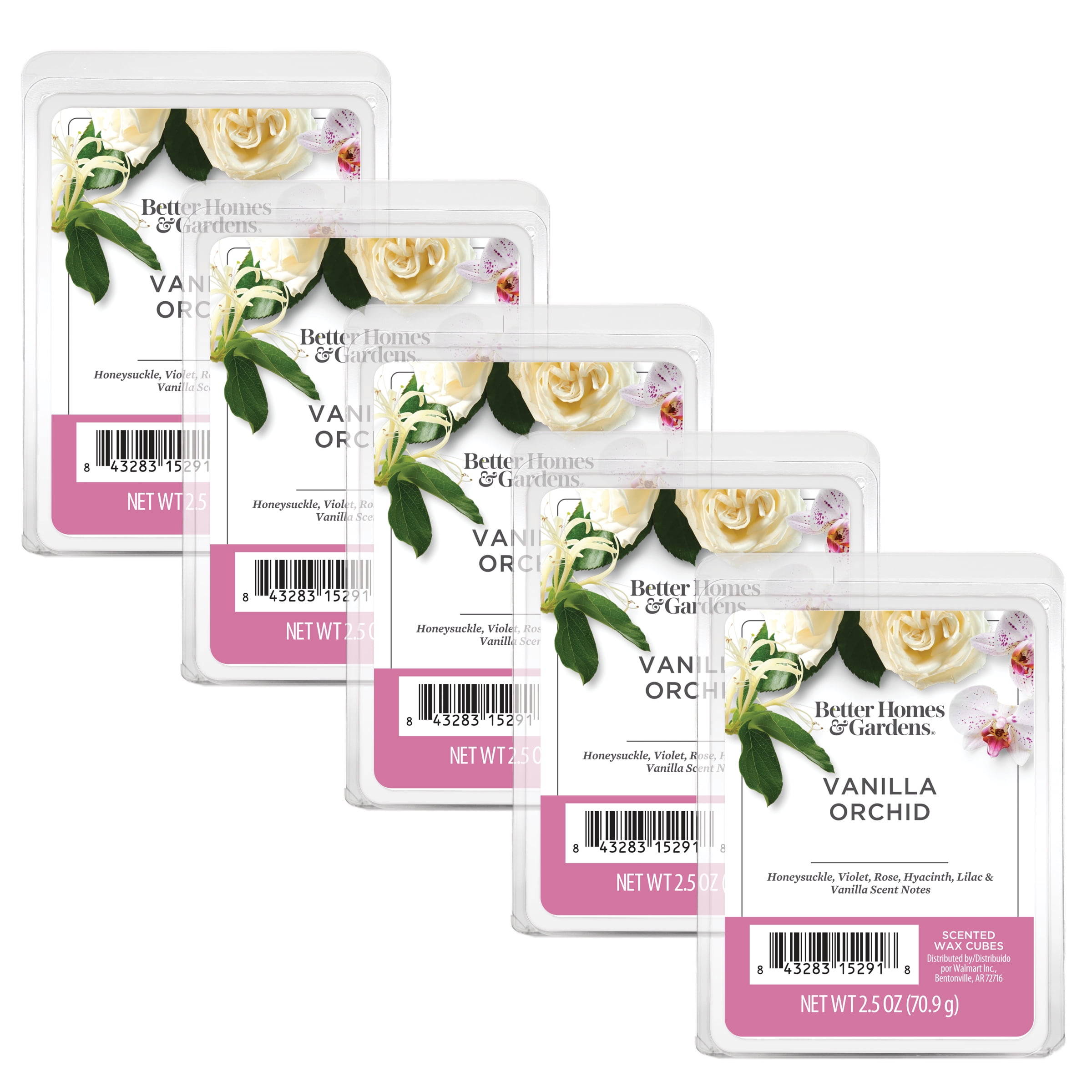Vanilla Orchid Scented Wax Melts, Better Homes & Gardens, 2.5 oz (5 ...