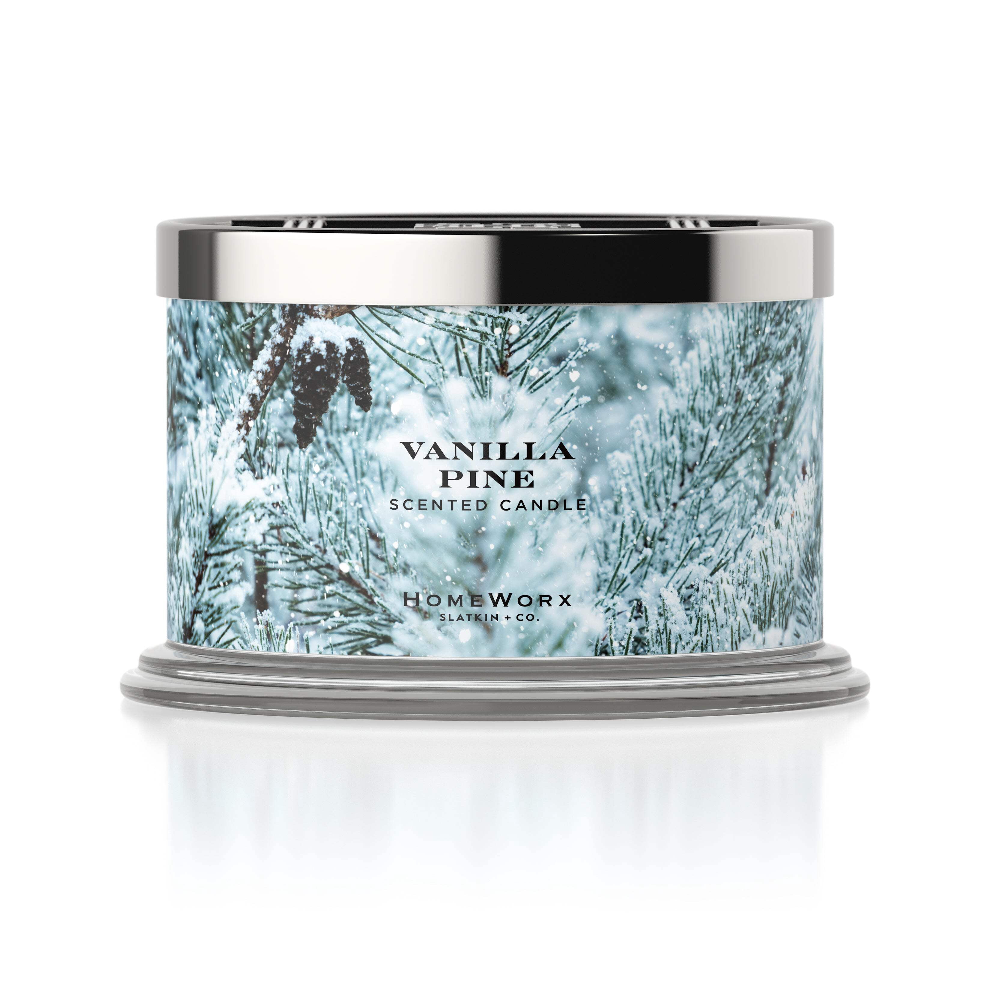 HomeWorx Vanilla Pine Candle, 18-oz, Christmas Fir Balsam Scent, 4 ...