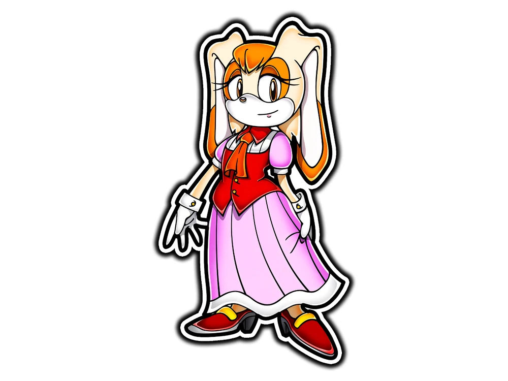Vanilla The Rabbit Retro Sticker Sonic & Friends Sticker Cartoon ...