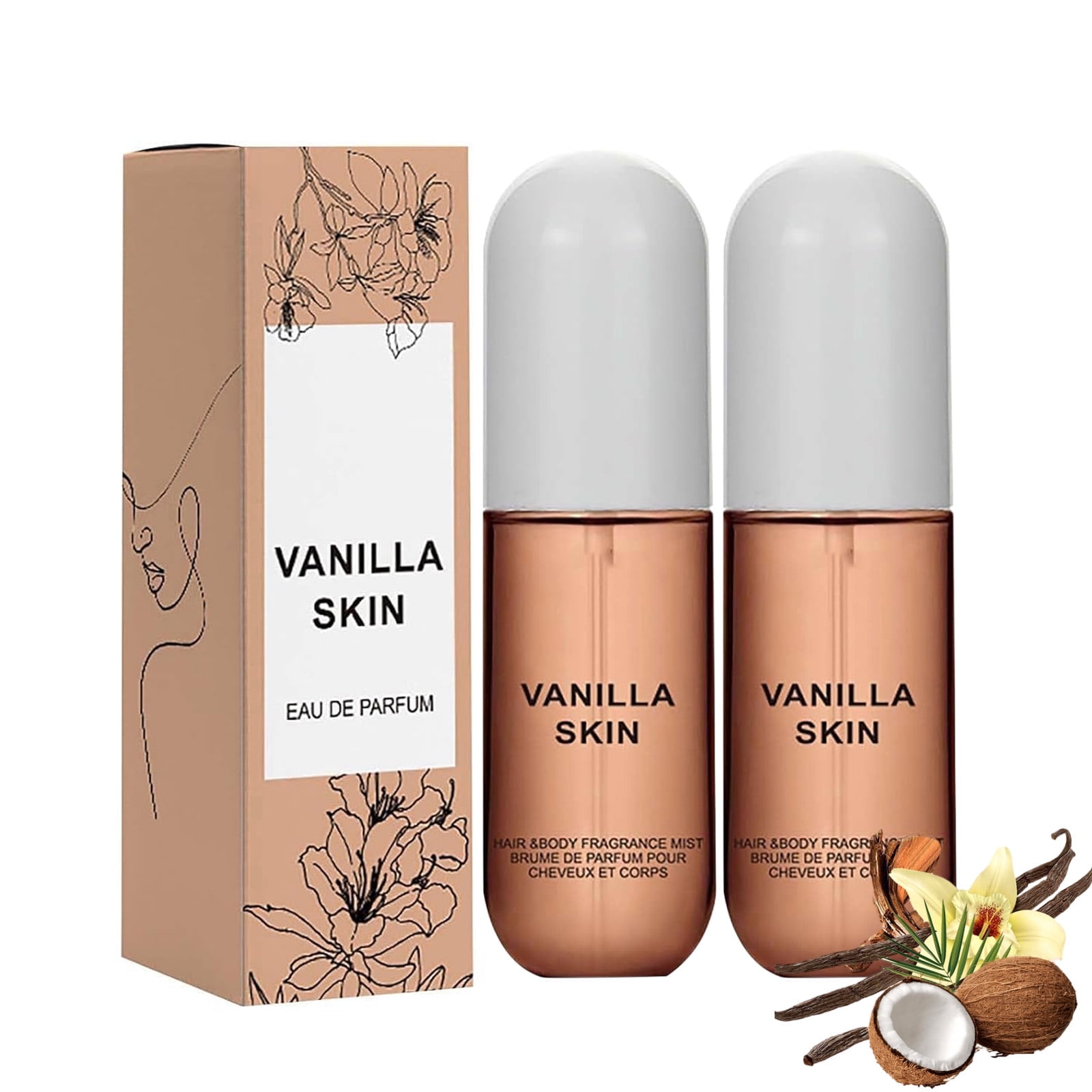 Vanilla Skin - Travel Size - Body & Hair Fragrance Mist, 90ml Travel ...