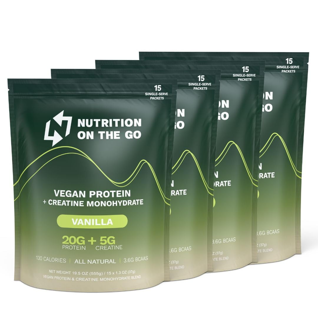 Vanilla Vegan Protein Powder with Creatine - 20g Plant-Based Protein ...