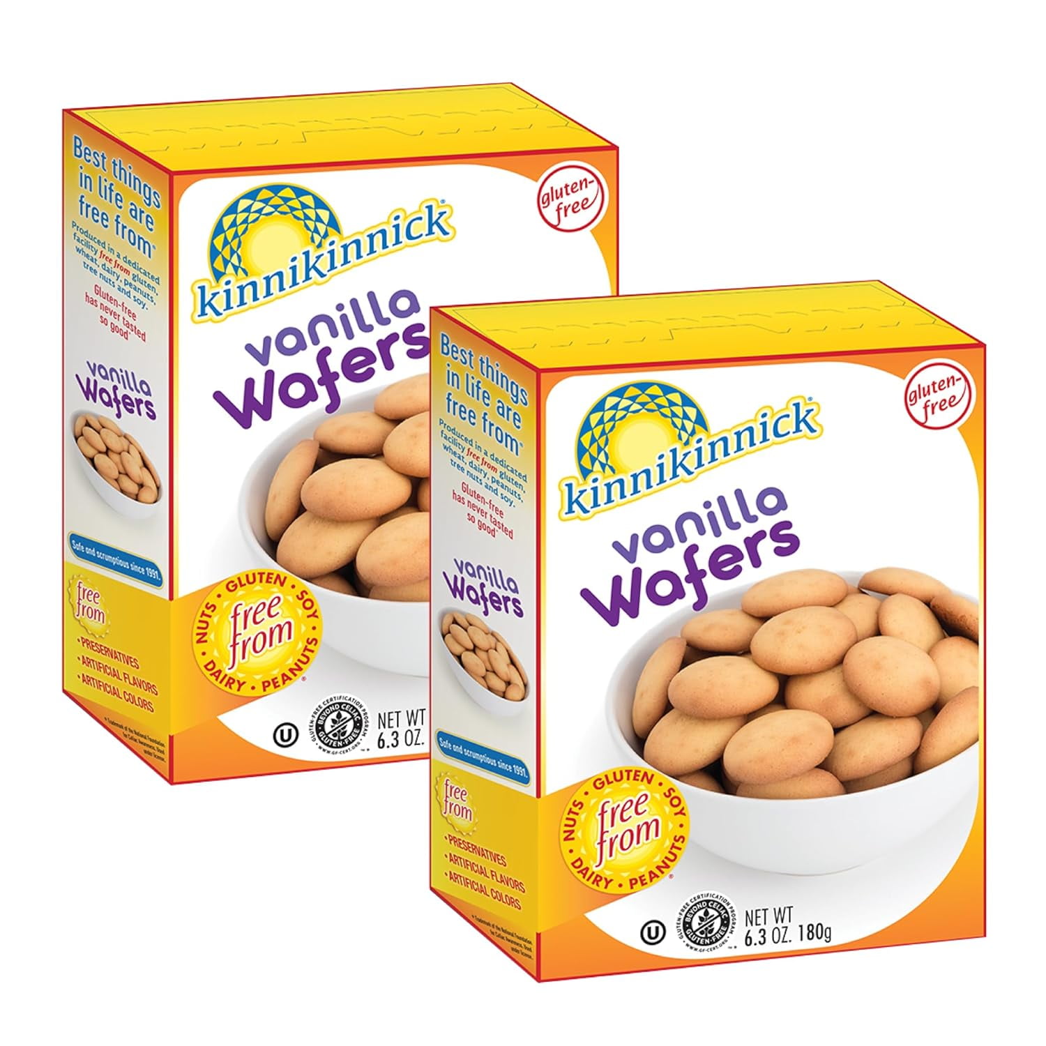 Vanilla Wafers Gluten , Allergy Friendly Cookies 6.3 oz. Boxes 2 Pack ...