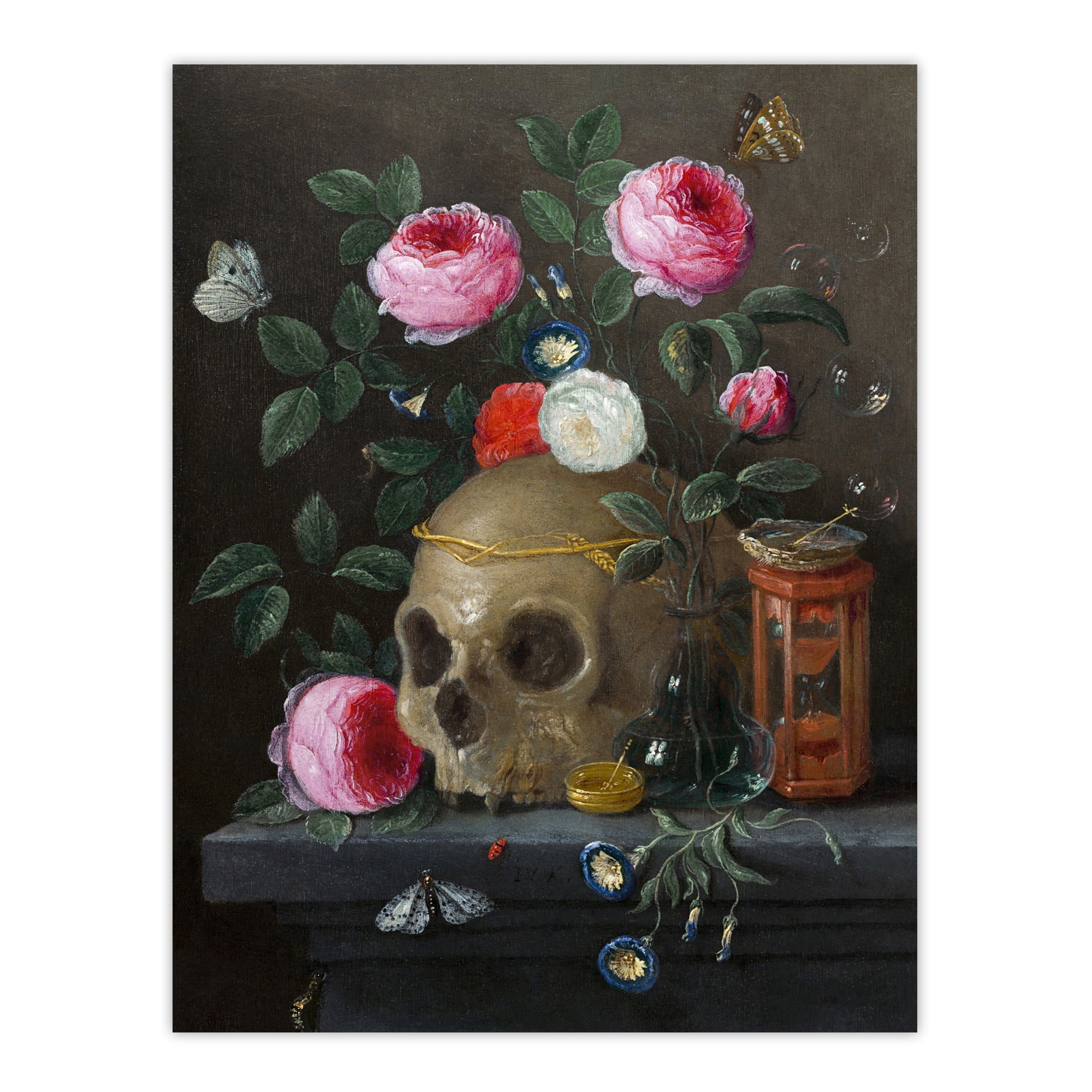 Vanitas Still Life With Skull Jan van Kessel Wall Art Poster Print ...