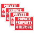 Vanitek 4-Pack No Trespassing Sign - Durable, Weatherproof, Easy to ...