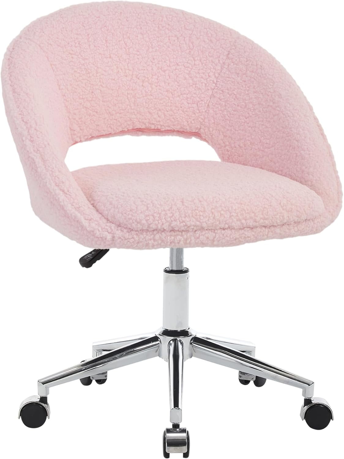 Vanity Accent Chair, Modern Cute Desk Chairs with Wheels Adjustment ...