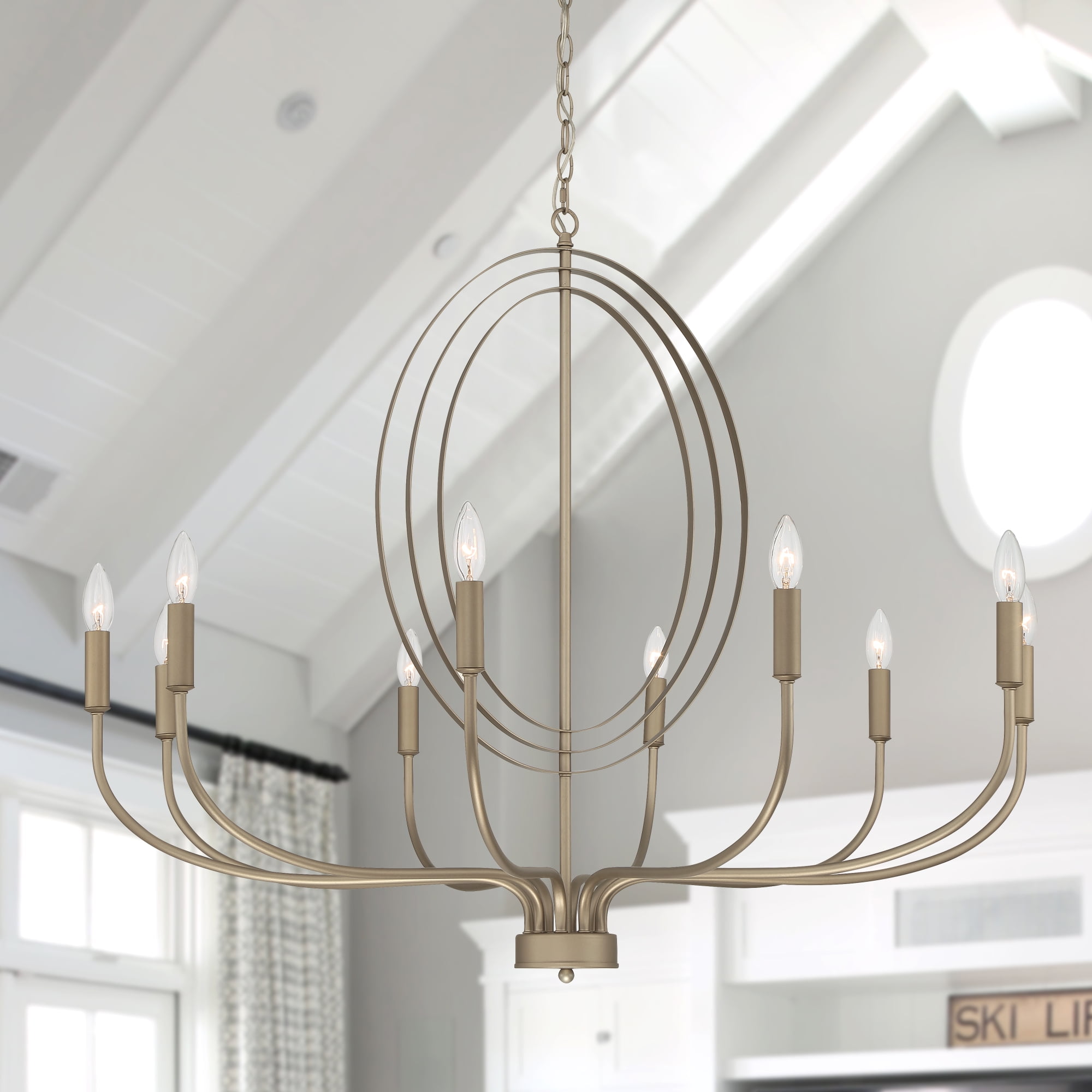 Vanity Art 10 Candle Light Style Geometric Chandelier Lighting Fixture ...