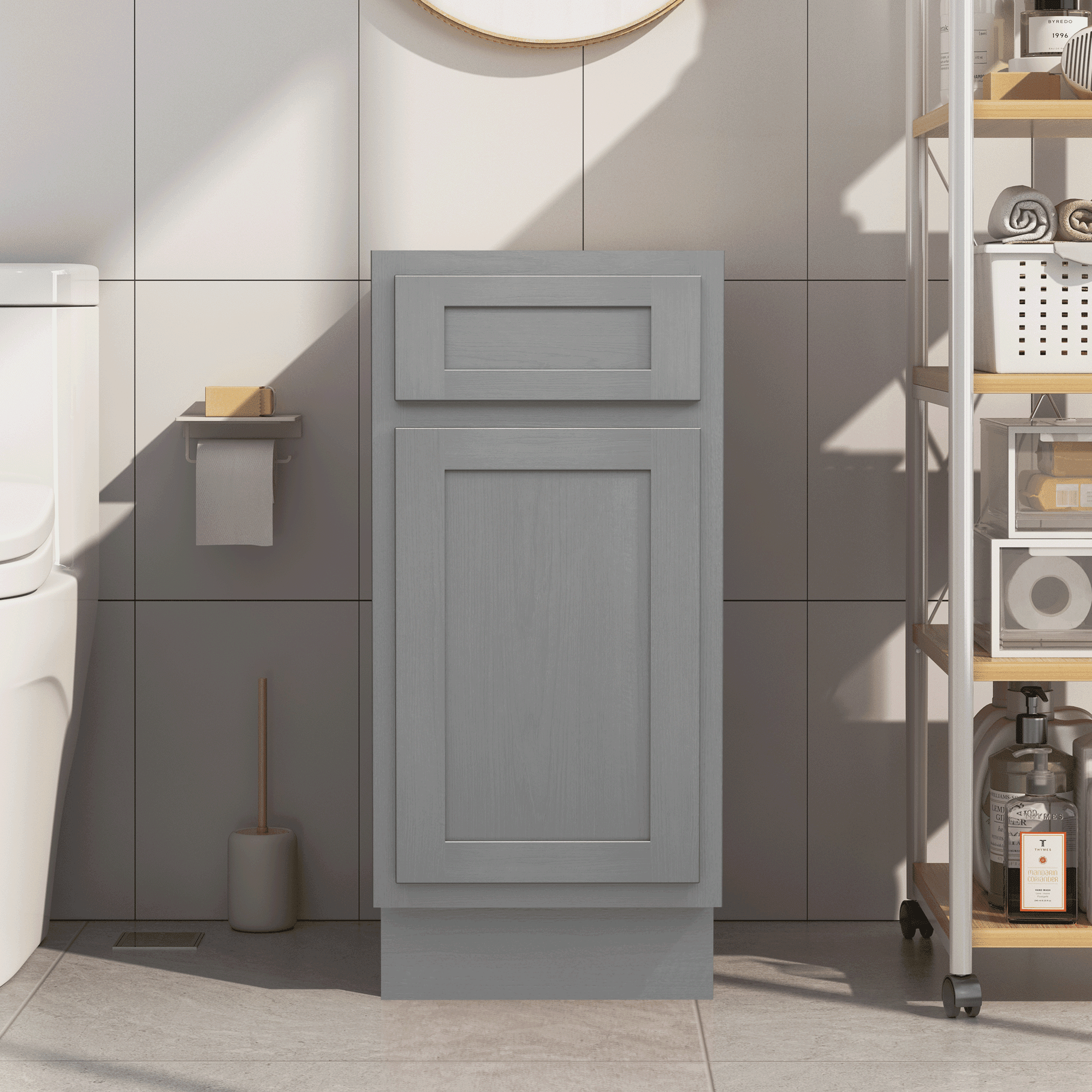 Vanity Art 15 Inch Bathroom Vanity Cabinet, Shaker Design, Soft Closing ...