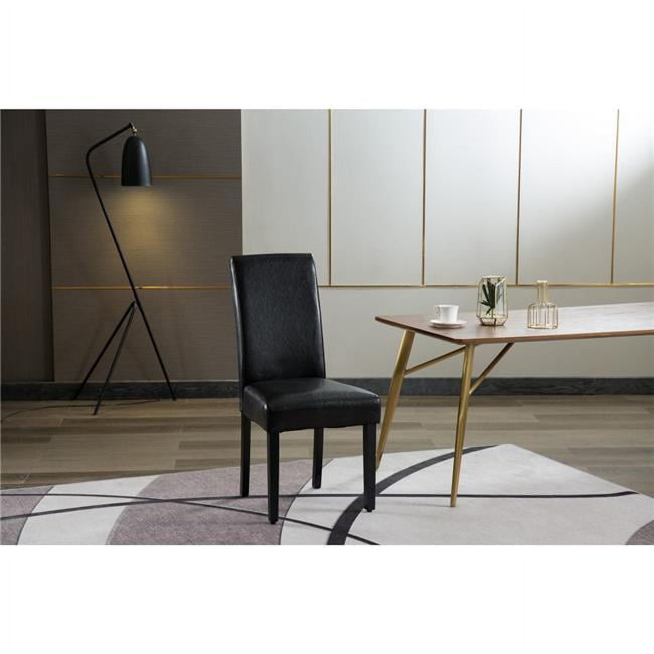 Vanity Art UC-6BLK 18 x 12 x 36 in. Synthetic Leather Dining Chairs ...