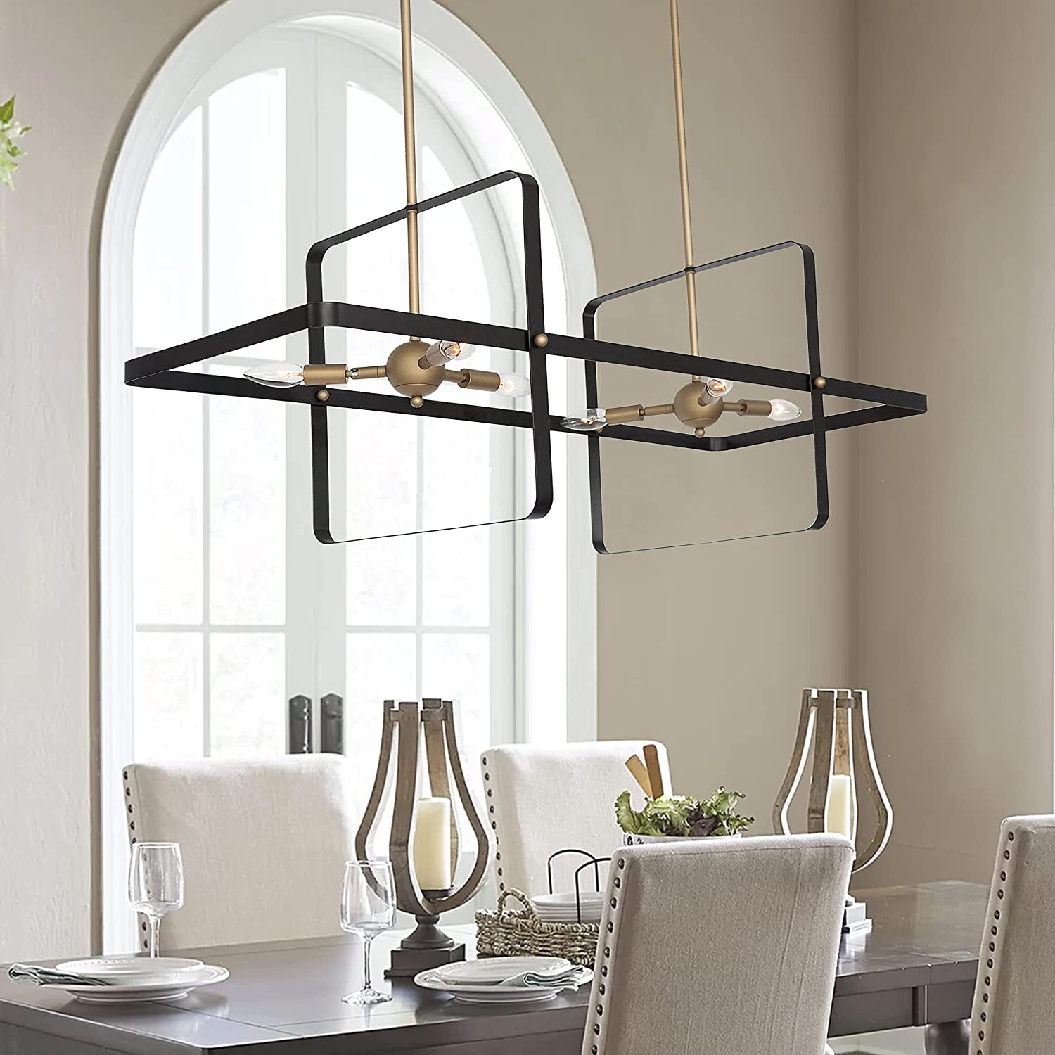 Vanity Art 6 - Light Kitchen Island Linear Pendant, Modern Hanging ...