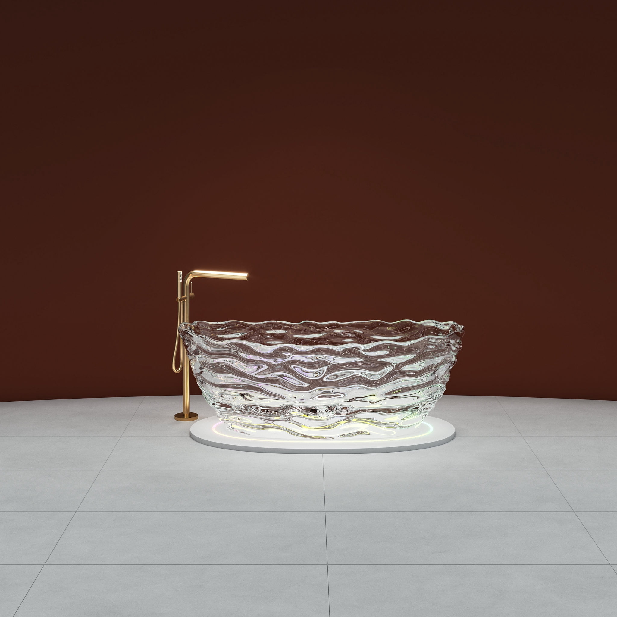 Vanity Art 69” x 30” Oval Shaped Stone Resin Freestanding Bathtub ...
