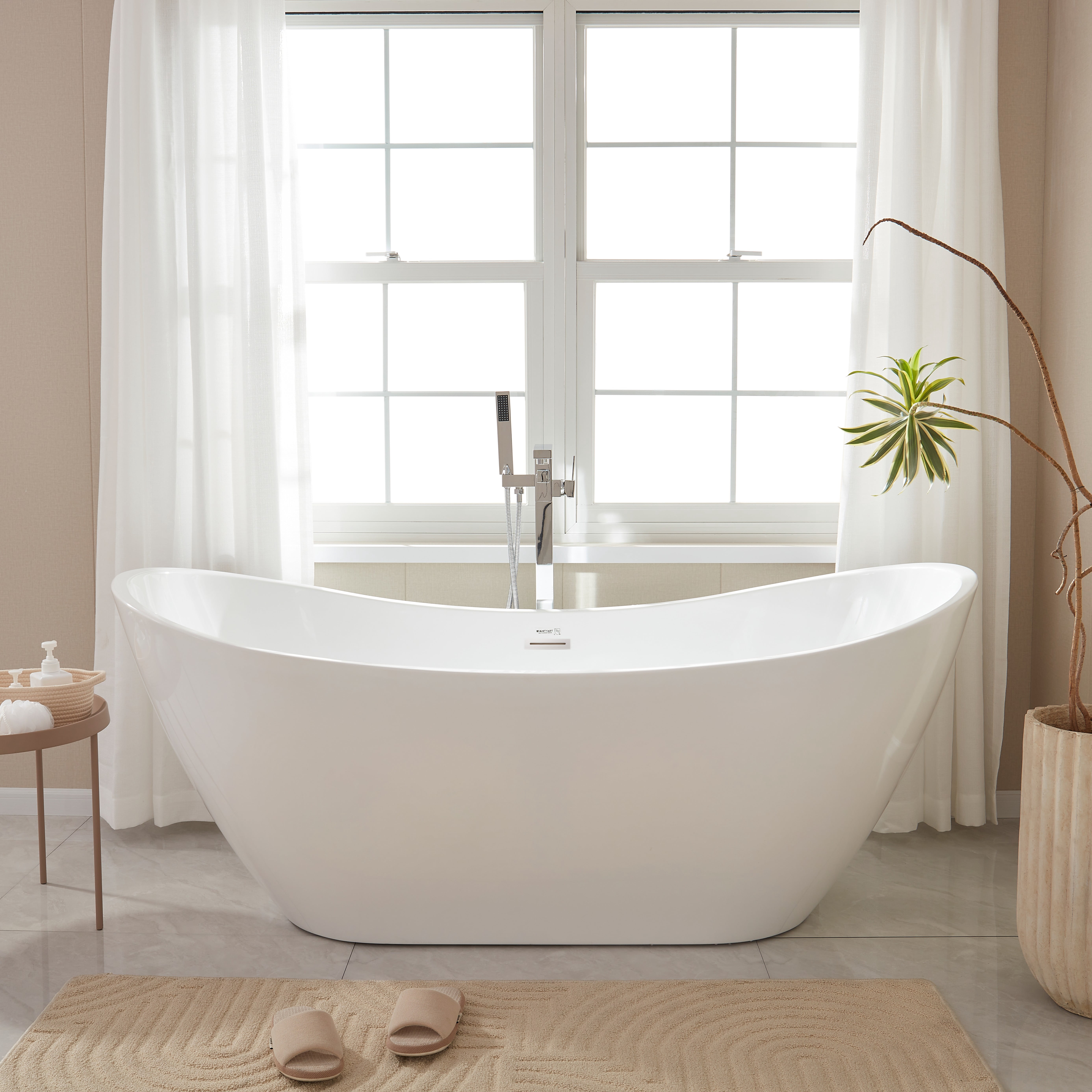 Vanity Art 71" x 32" Acrylic Freestanding Bathtub Contemporary Soaking ...