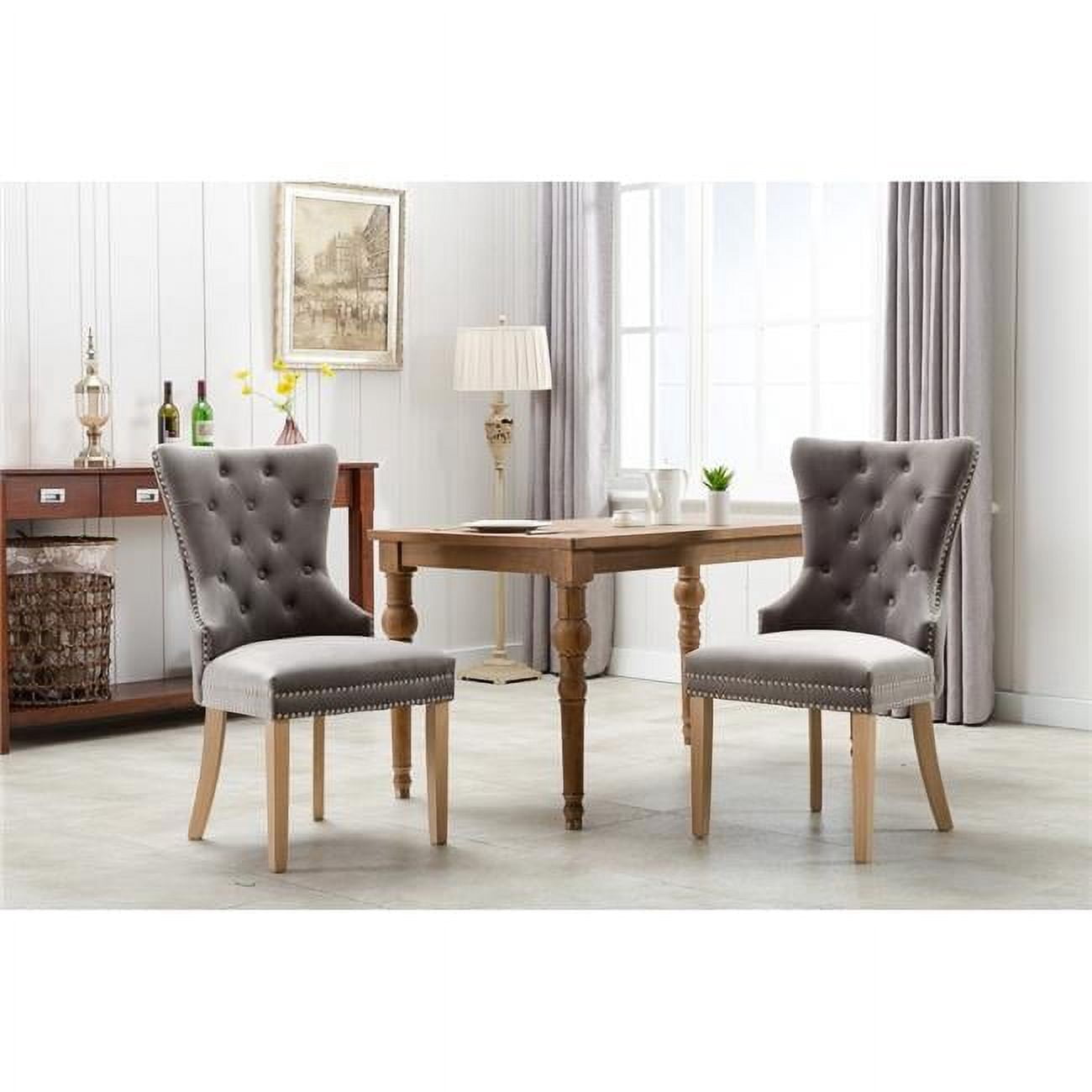 Vanity Art UC-10T 25.59 x 21.25 x 38.98 in. Upholstered Dining Chairs ...