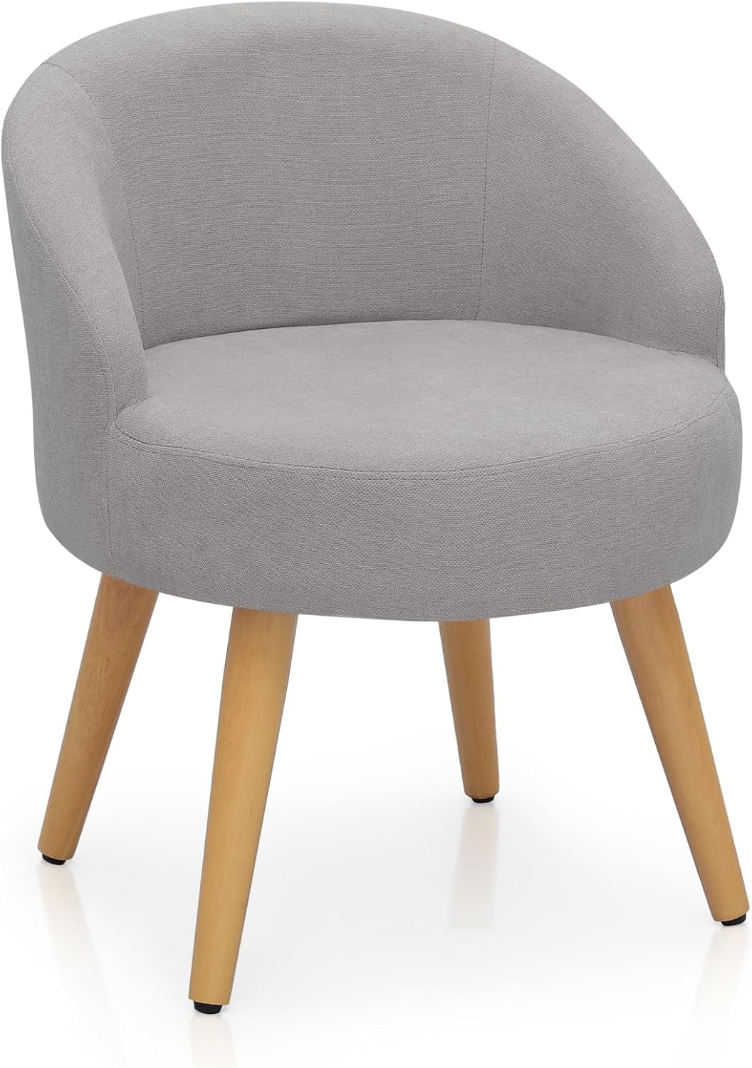 Vanity Chair Elegant Grey Furry Makeup Chairs for Living Room Bedroom ...