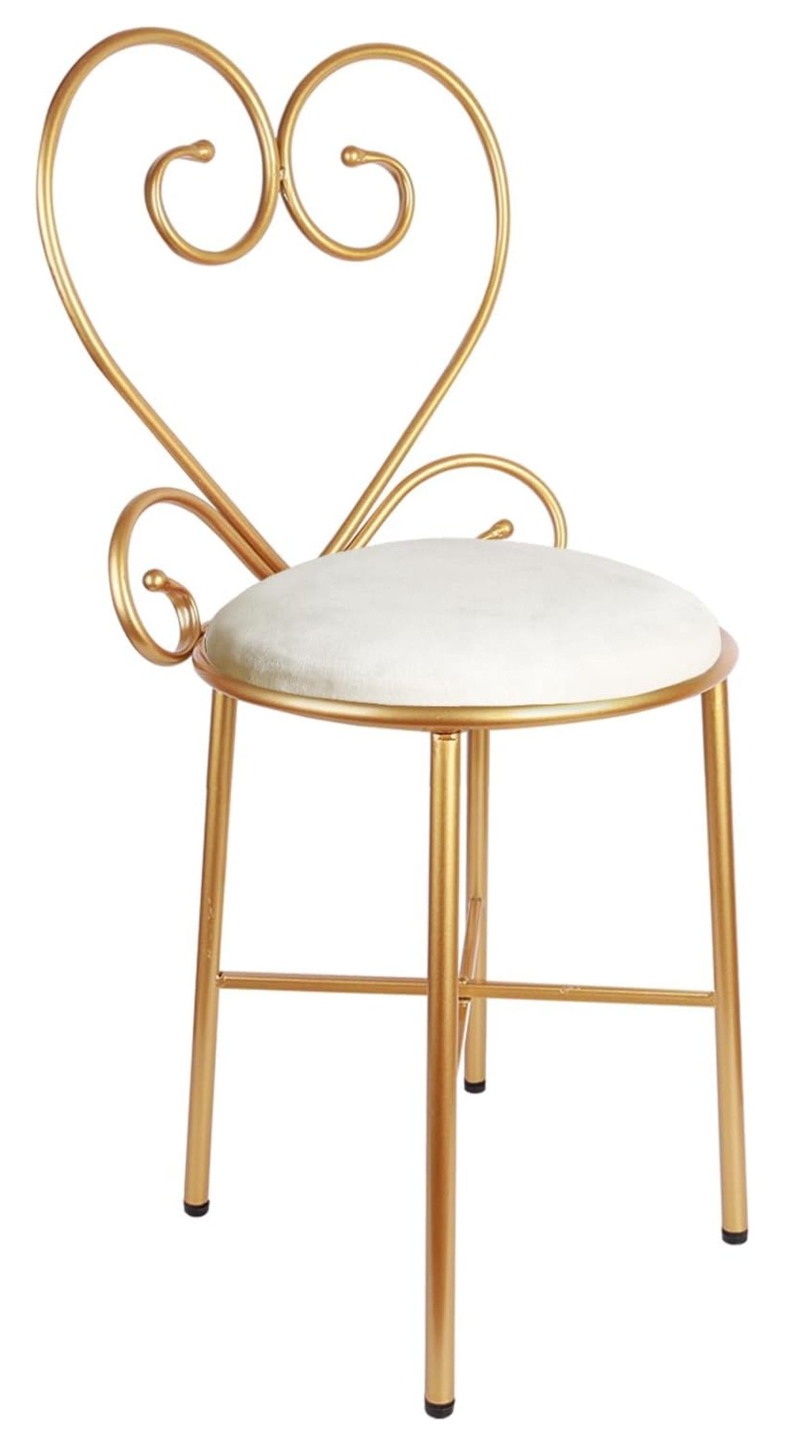 Vanity Chair for Makeup,Modern Velvet Accent Stool Chair,Pink Cute ...