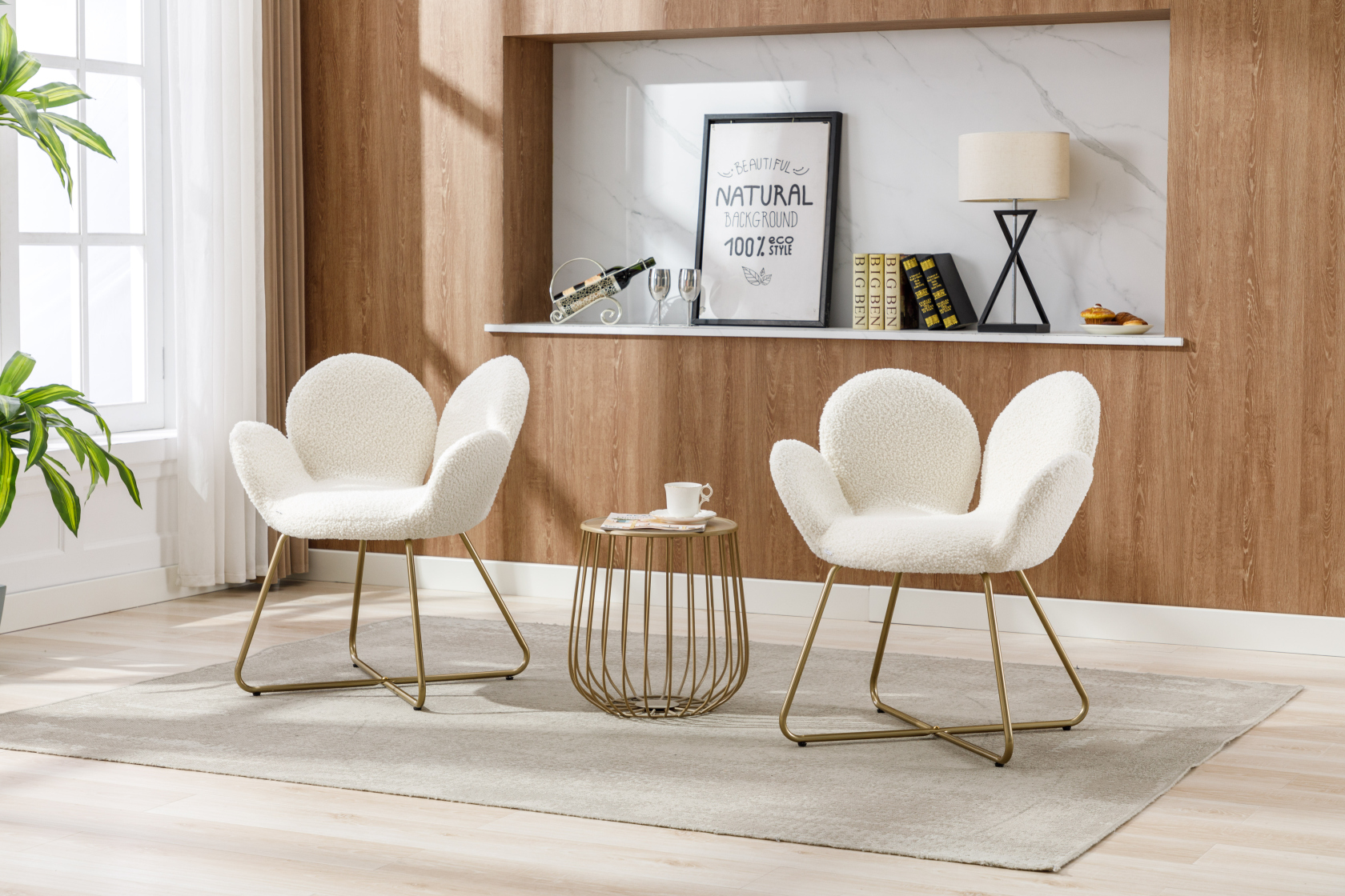 Vanity Chair Set of 2, Comfy Accent Chair Leisure Single Sofa Chair ...