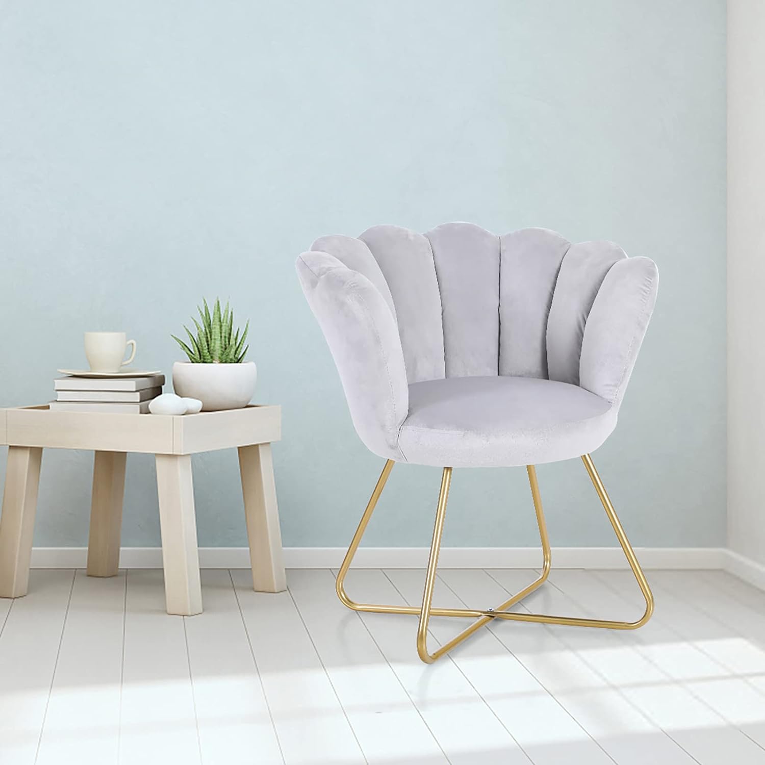 Vanity Chair Velvet Accent Chair For Living Room Leisure Armchair ...