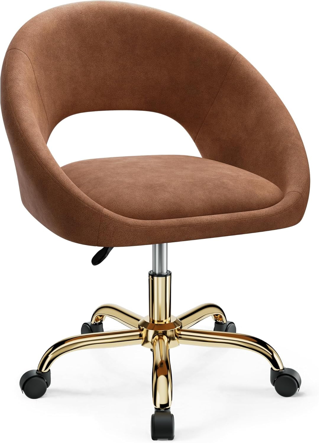 Vanity Chair with Wheels, Modern Makeup Vanity Chairs with Back ...