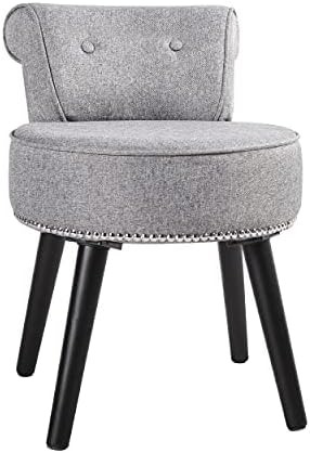 Vanity Chairs, Vanity Chair with Back, Makeup Chair with Round Padded ...