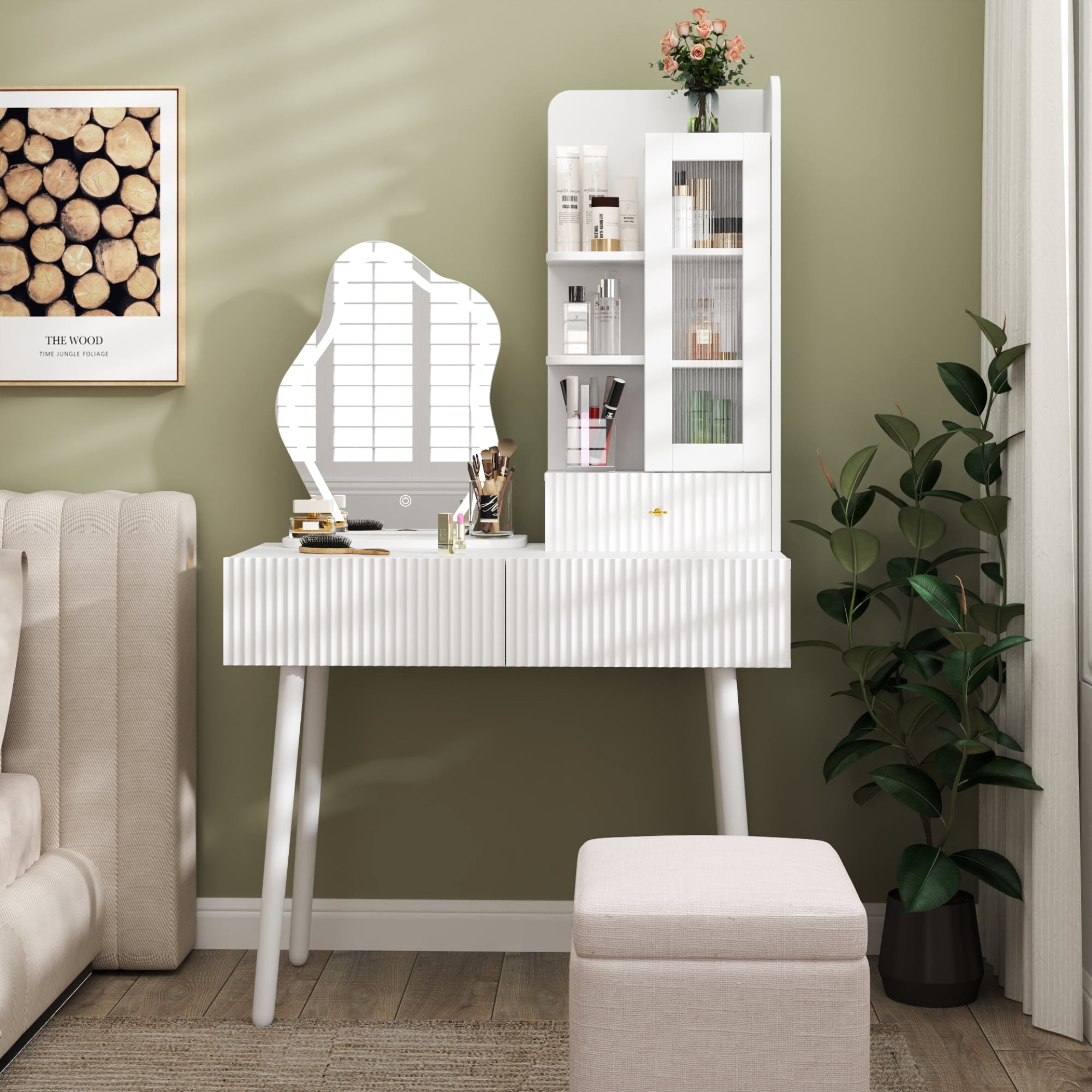Vanity Desk with Mirror and Lights, Makeup Vanity Mirror with Lights ...