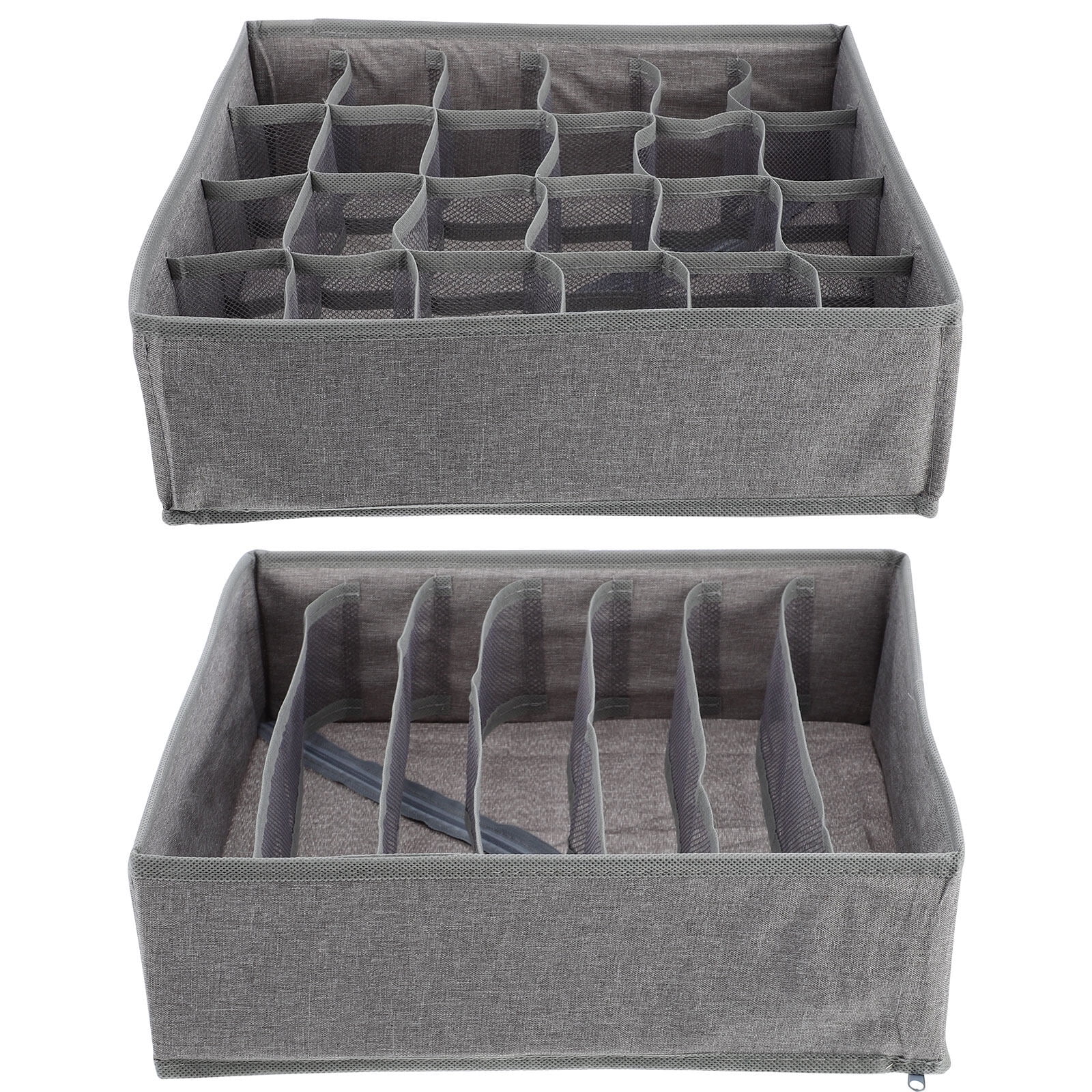 NUOLUX Storage Boxes for Wardrobe High Elastic Ion Fabric 2Pack 12 ...