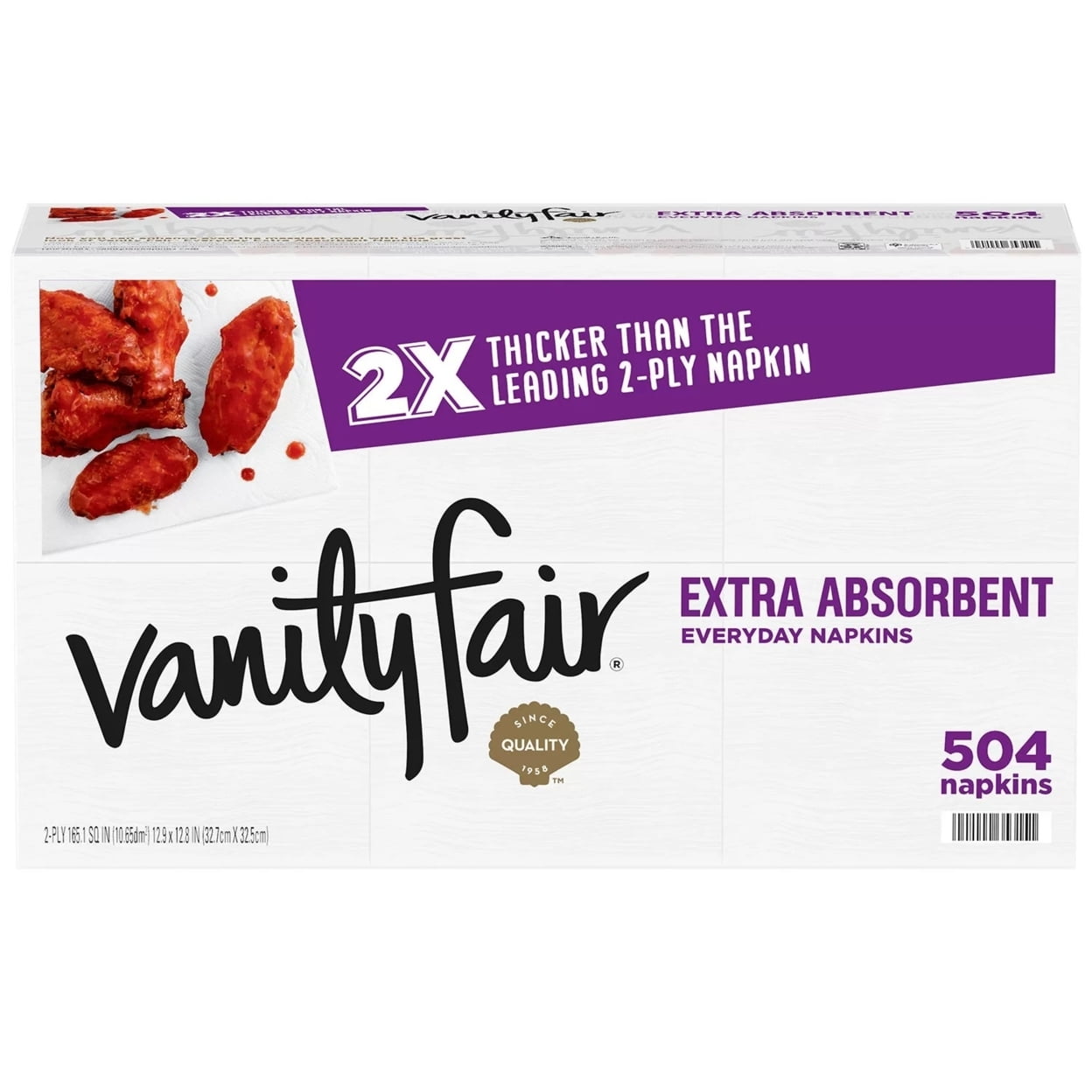 Vanity Fair 2-Ply Extra Absorbent Paper Dinner Napkins, Everyday Use ...