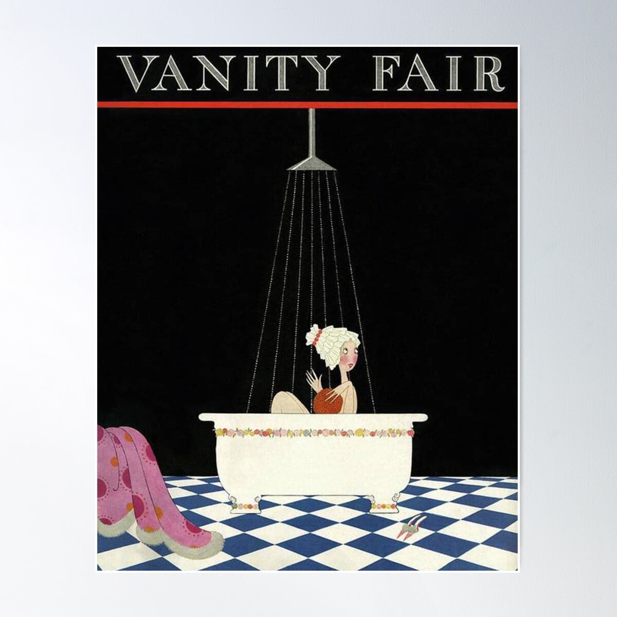 Vanity Fair Cover Featuring A Woman In A Bathtub Poster Classic Poster ...