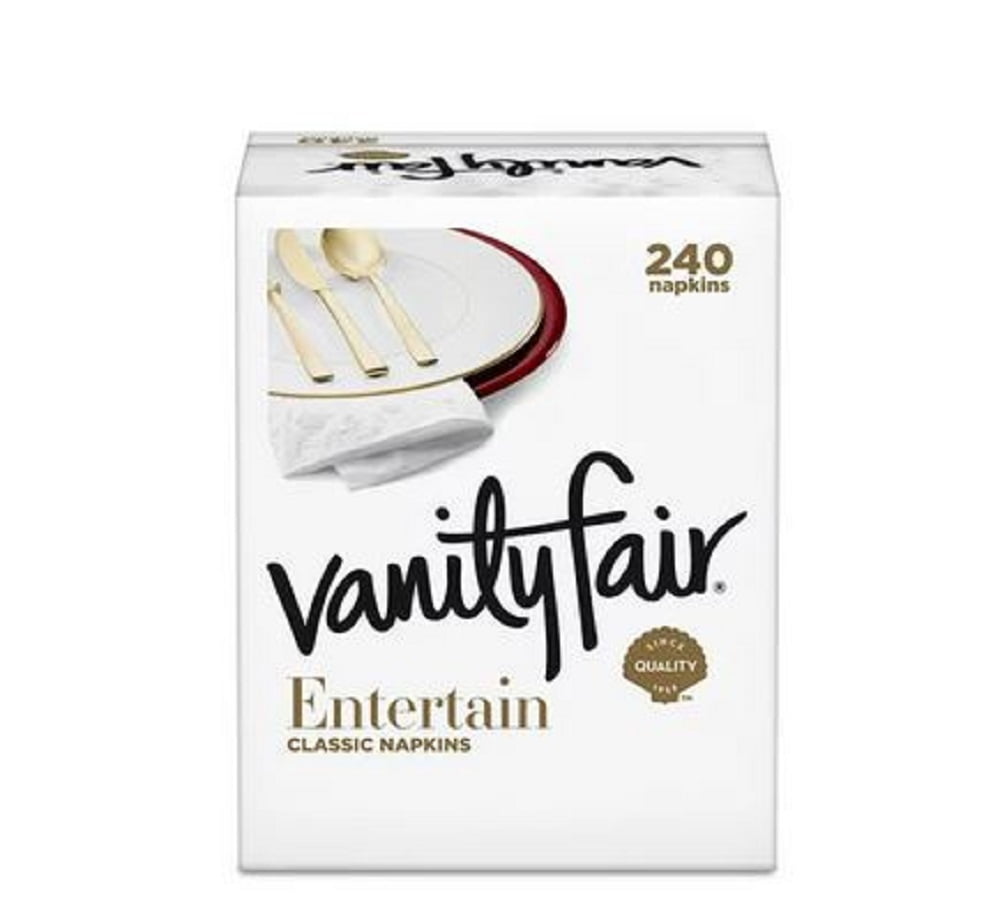 Vanity Fair Entertain Disposable Paper Napkins, White, 240 count - Walmart.com