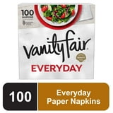 Vanity Fair Paper Napkins, 100 Count, White, 2-Ply, Cloth-Like Texture ...