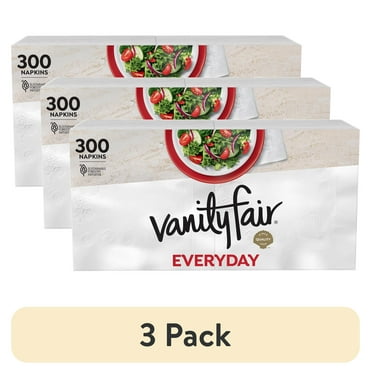 Vanity Fair Everyday Napkins, Disposable White Paper Napkins Family ...