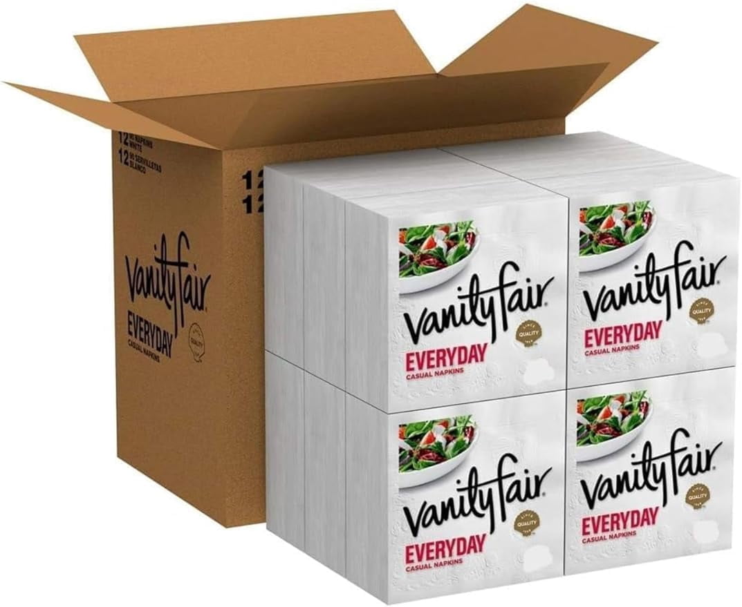 Vanity Fair, 2-Ply Everyday Disposable White Napkins, 110 Count (Pack ...