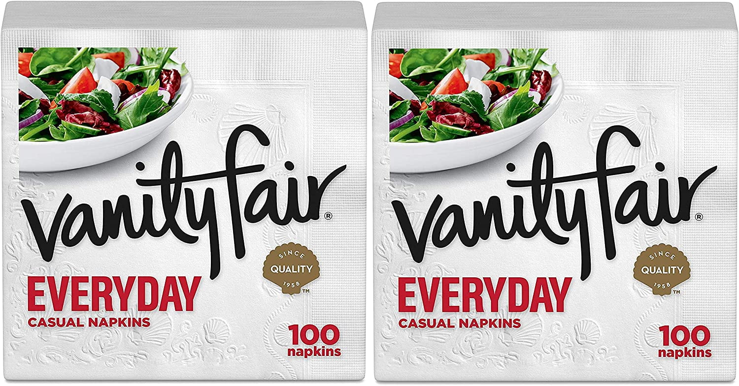 Vanity Fair Everyday Disposable Paper Napkins, White - 100 ct - 2 pk ...