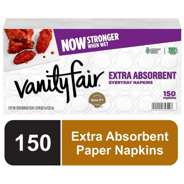 Vanity Fair Everyday Strong, Soft and Extra Absorbent Disposable Paper ...