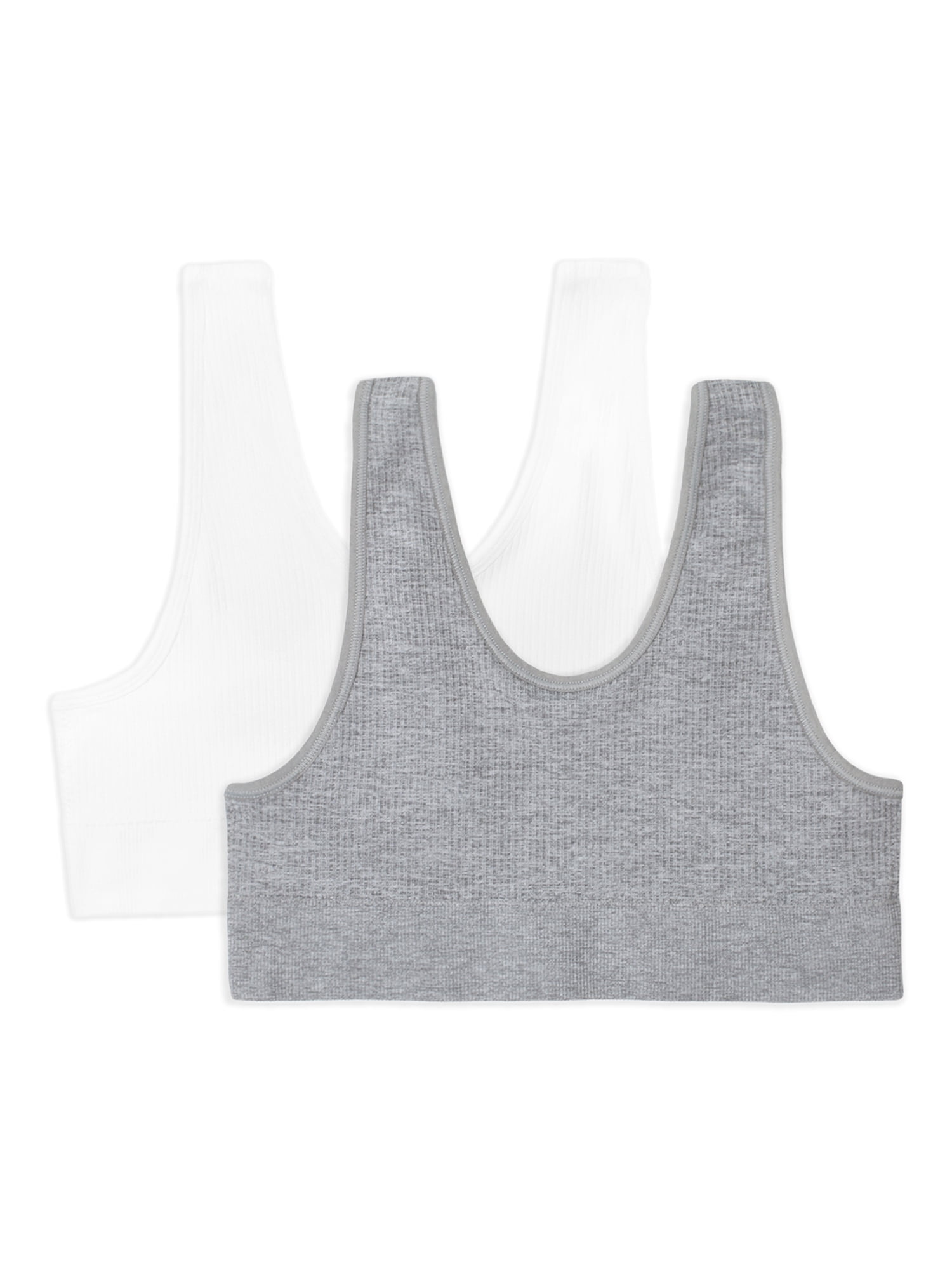 Vanity Fair Girls Bras, 2-Pack Ribbed Scoop Neck, Sizes 32A-38A ...