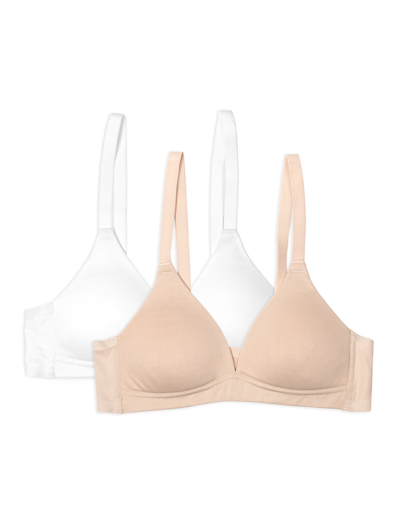Vanity Fair Girls Bras, 2-Pack Wireless Molded Pullover Scoop Back ...