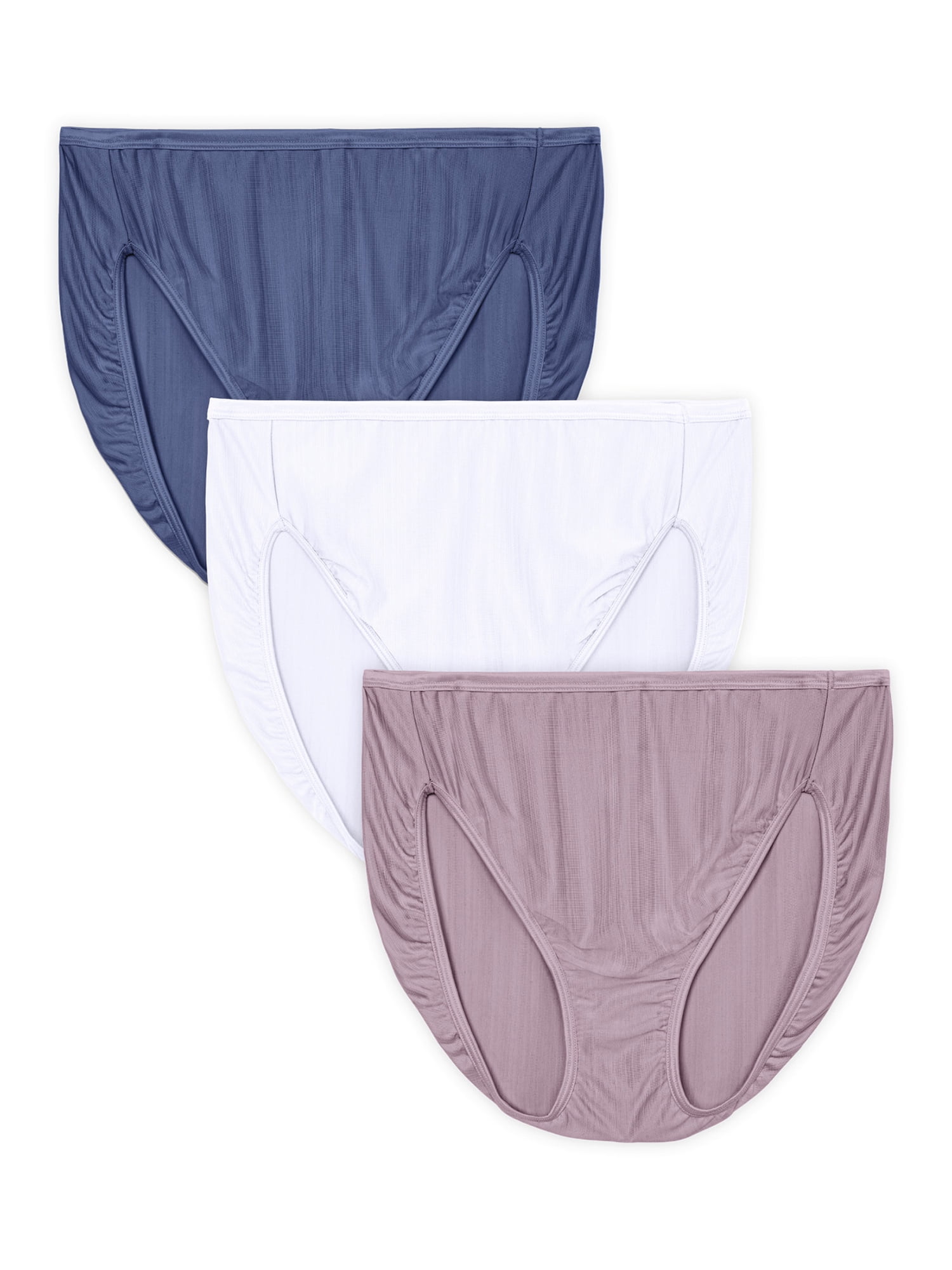 Vanity Fair Radiant Women's Comfort Stretch Hi-Cut Underwear, 3 Pack ...