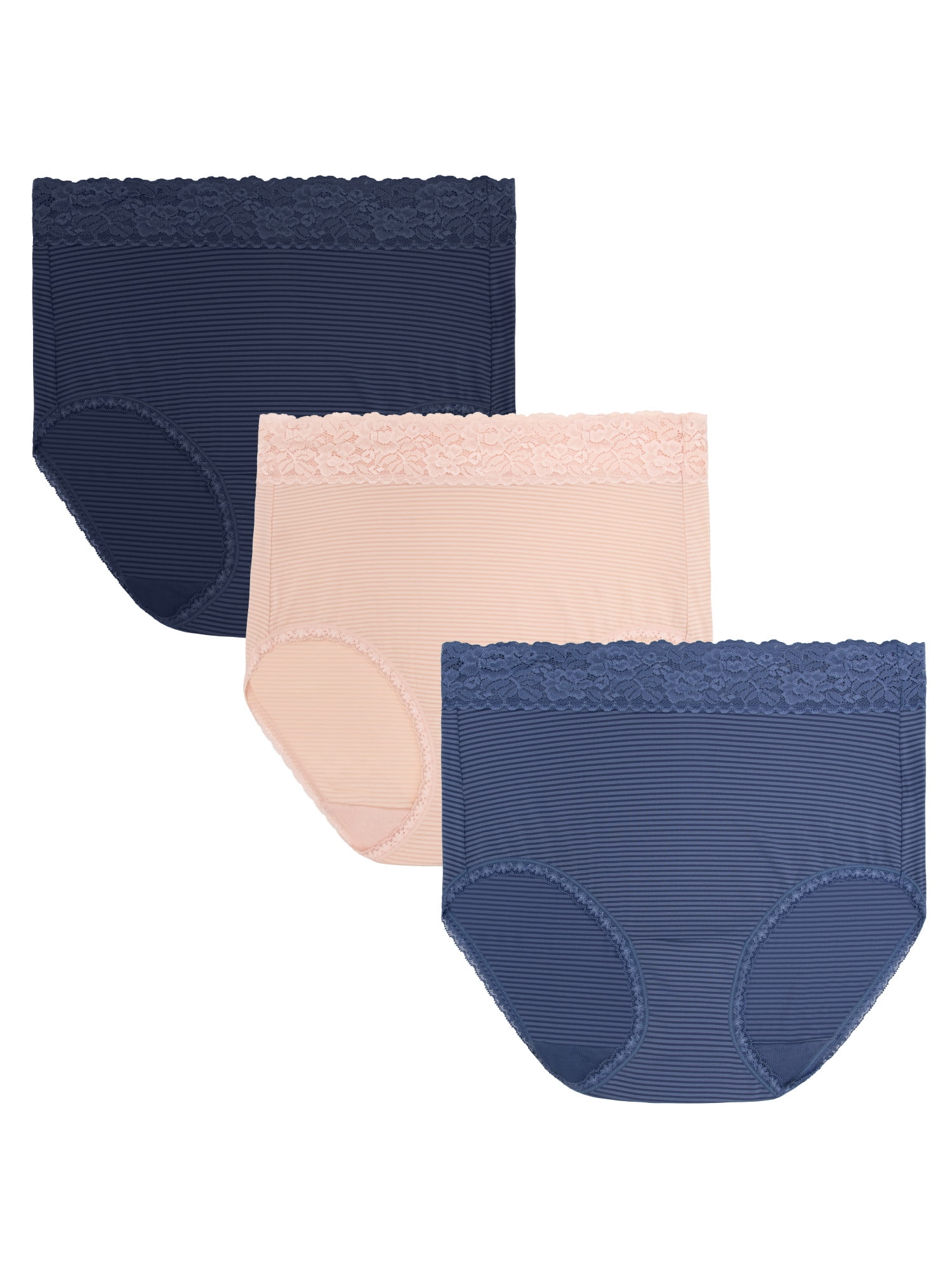 Vanity Fair Radiant Light & Luxe Women's Brief Panties 3-Pack Stretch ...