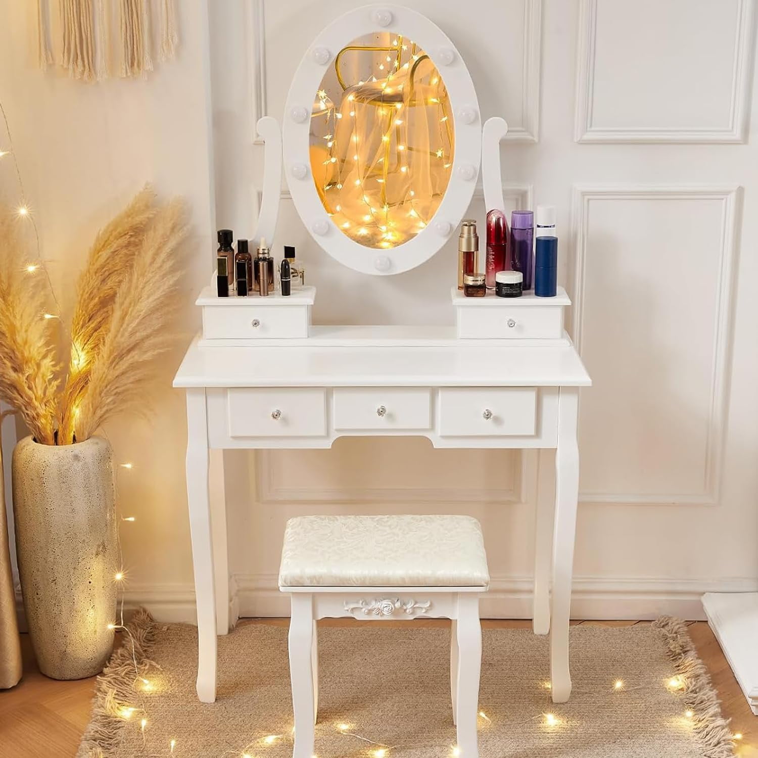 Vanity with Lights Tocador De Maquillaje para Mujer Vanity Mirror with ...