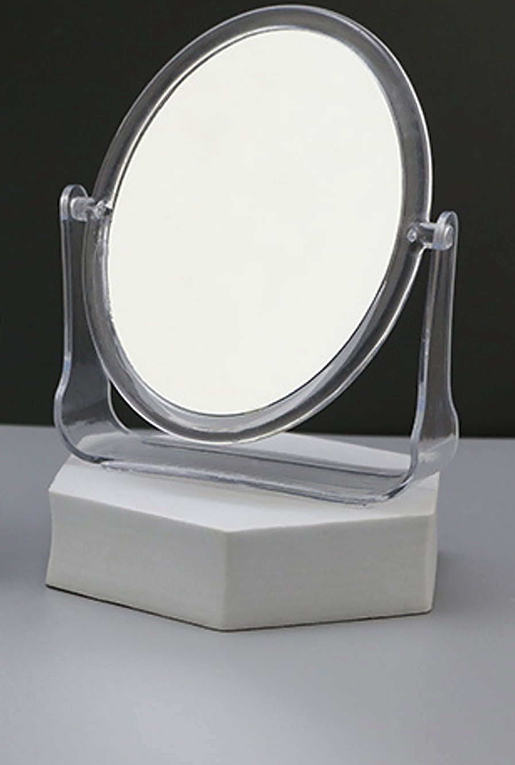 Vanity Makeup Mirror for Desk with Clear Acrylic Stand, Double Sided ...