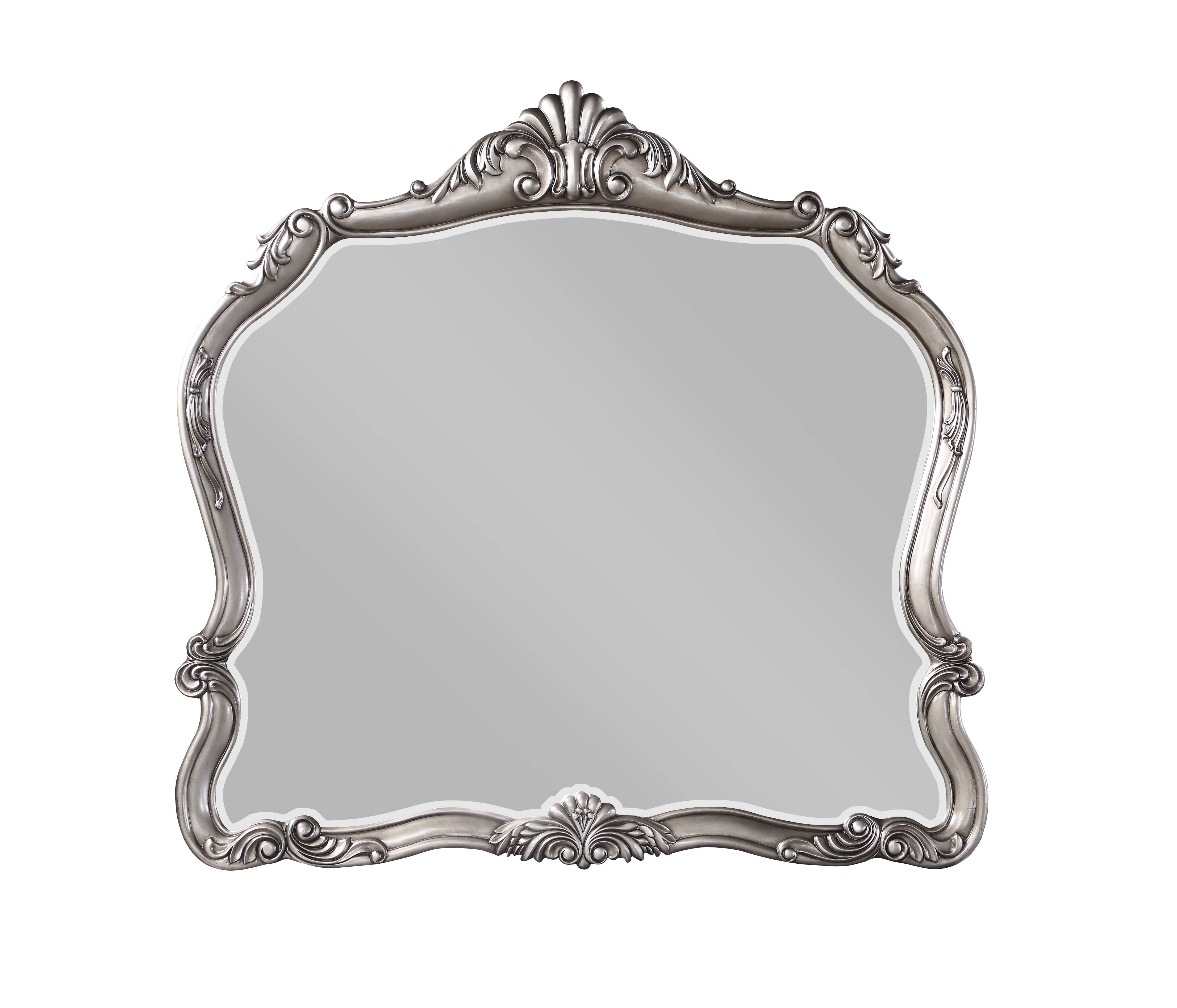 Vanity Mirror, Ariadne Antique Platinum Finish Mirror, Dresser Mirror ...